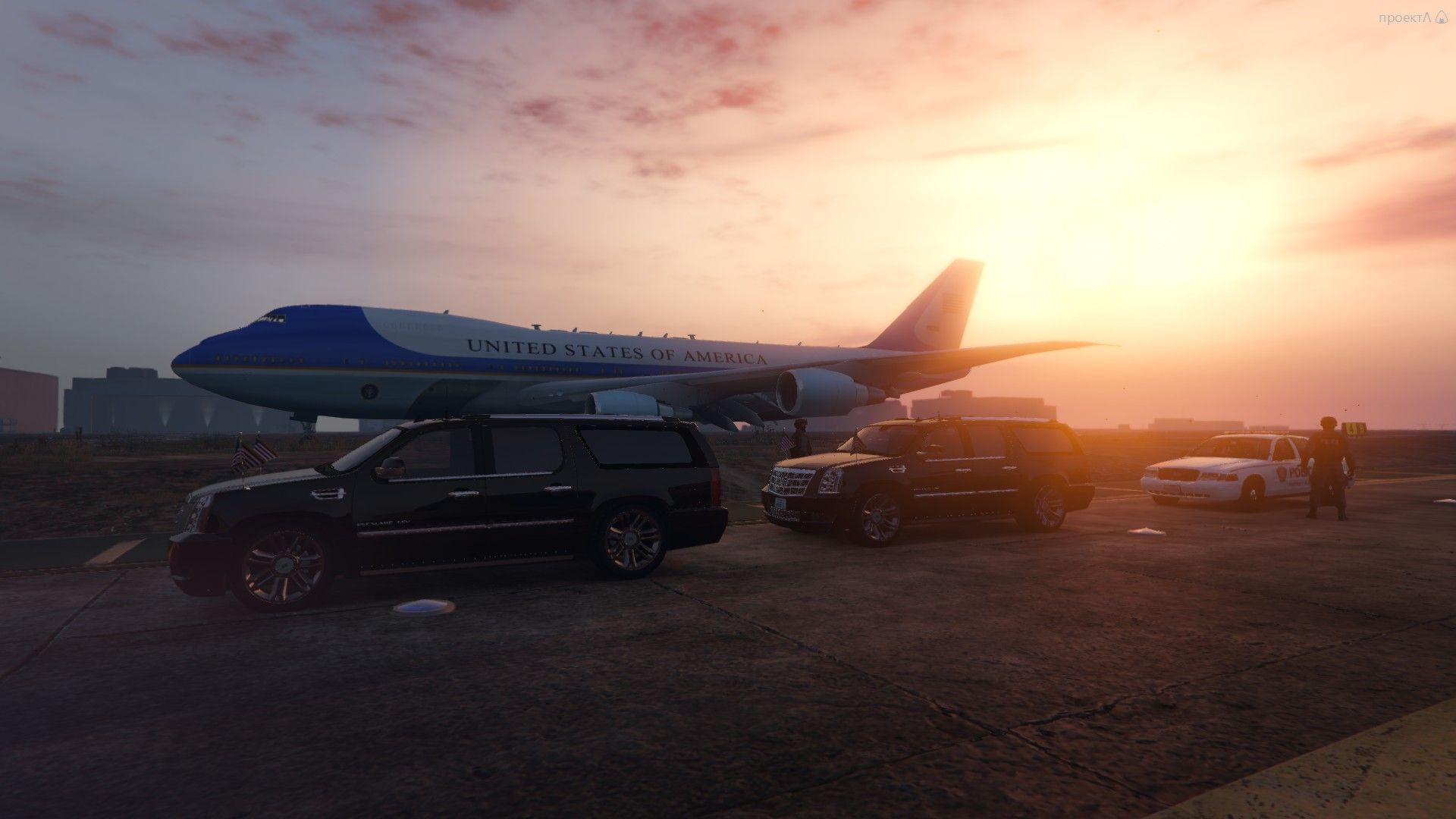 [GTA V] Secret Service watch over Airforce One [1920x1080] | Scrolller