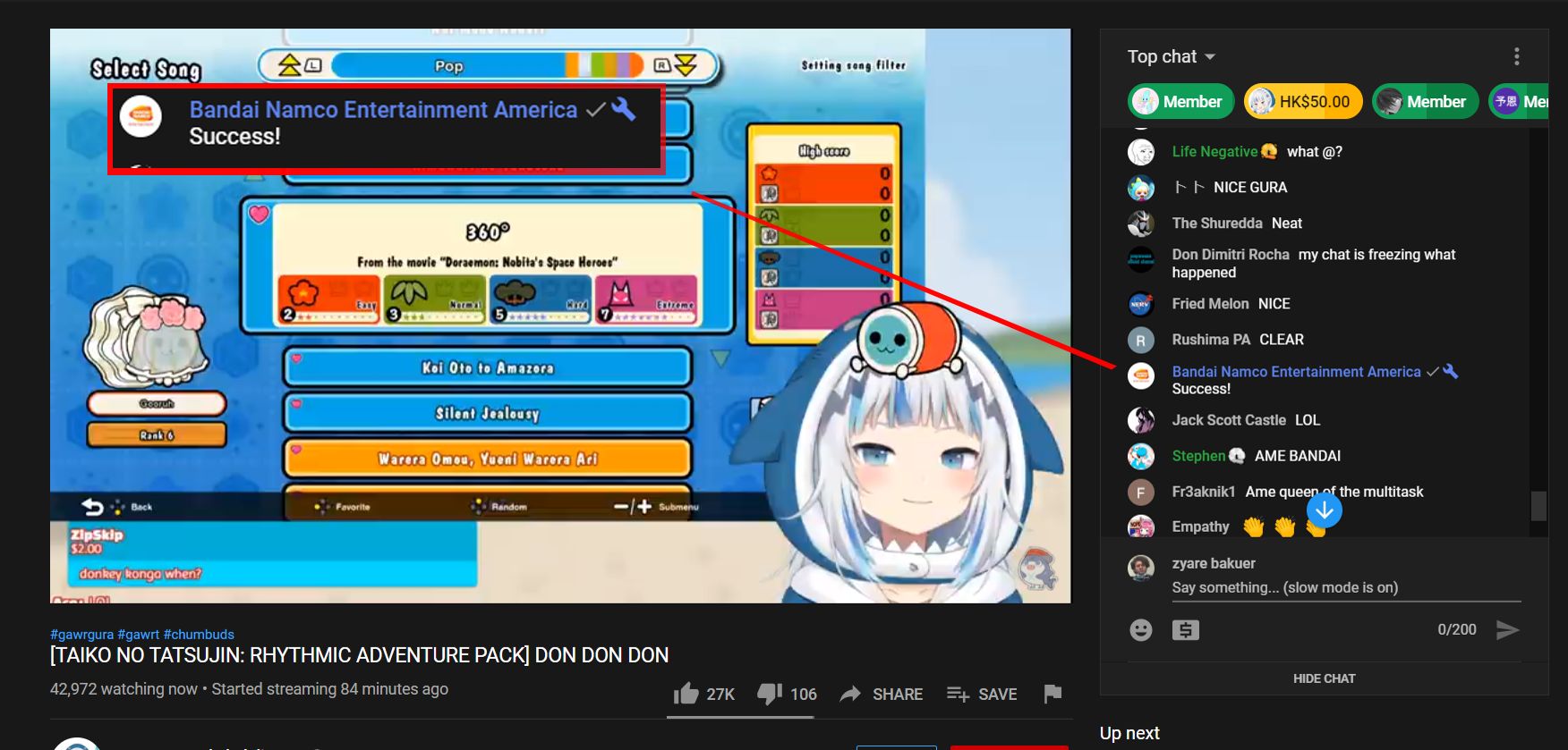 Gura has friends in high places, it seems. | Scrolller