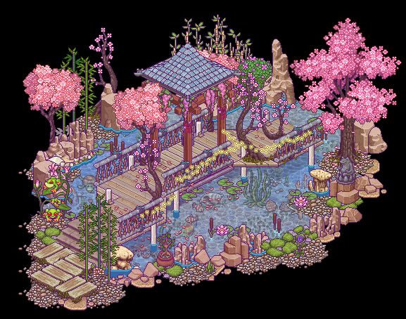 [HABBO RETRO] Sakura bridge | Scrolller
