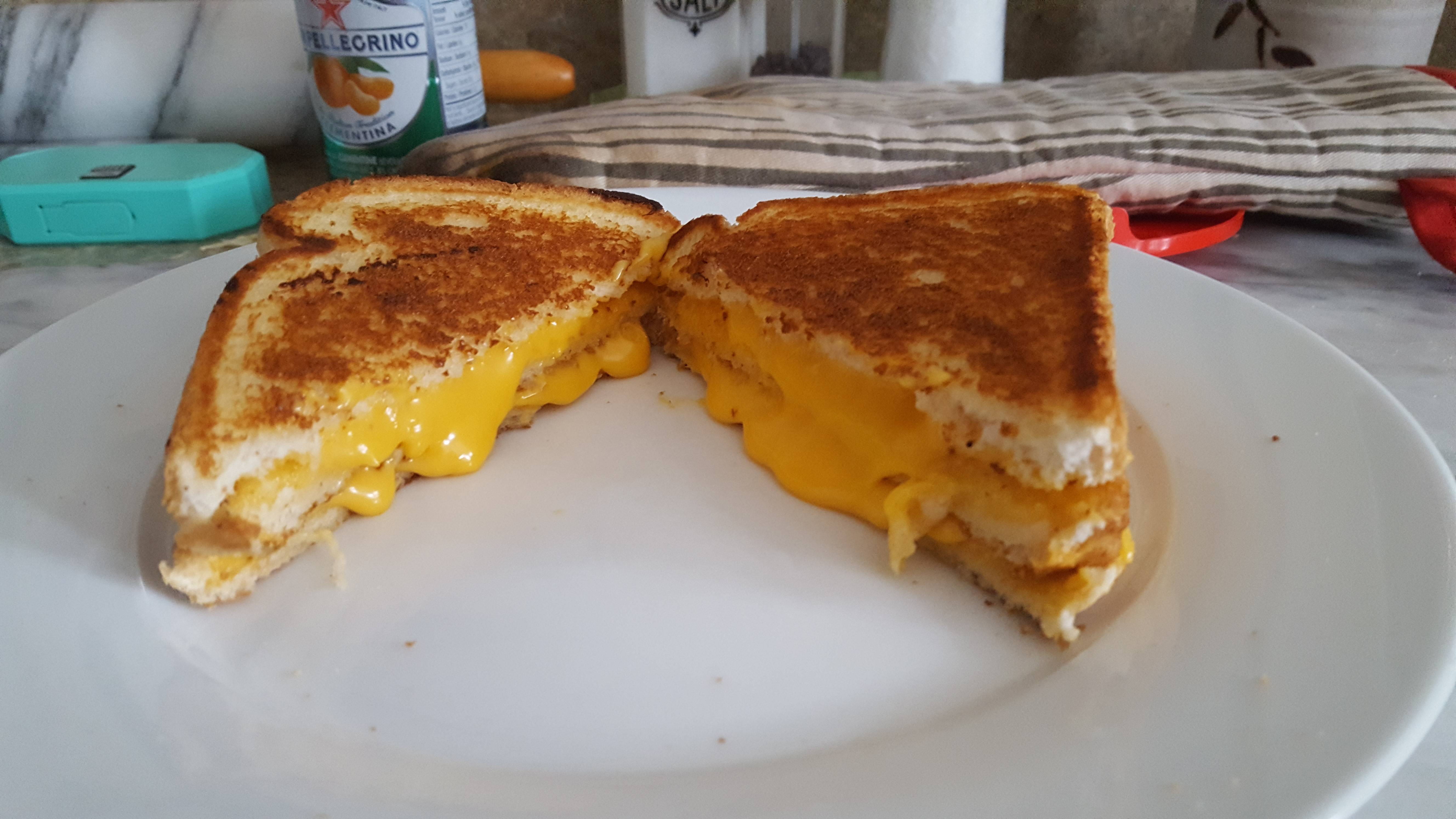 Had three slices of bread left, so I made a double-decker. | Scrolller