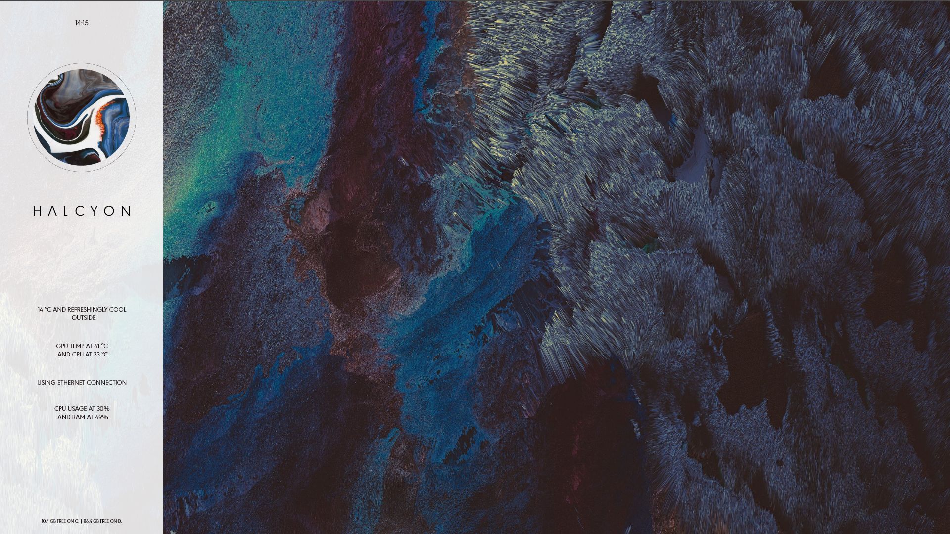 Halcyon - abstract art desktop, inspired by Hampus Olsson | Scrolller