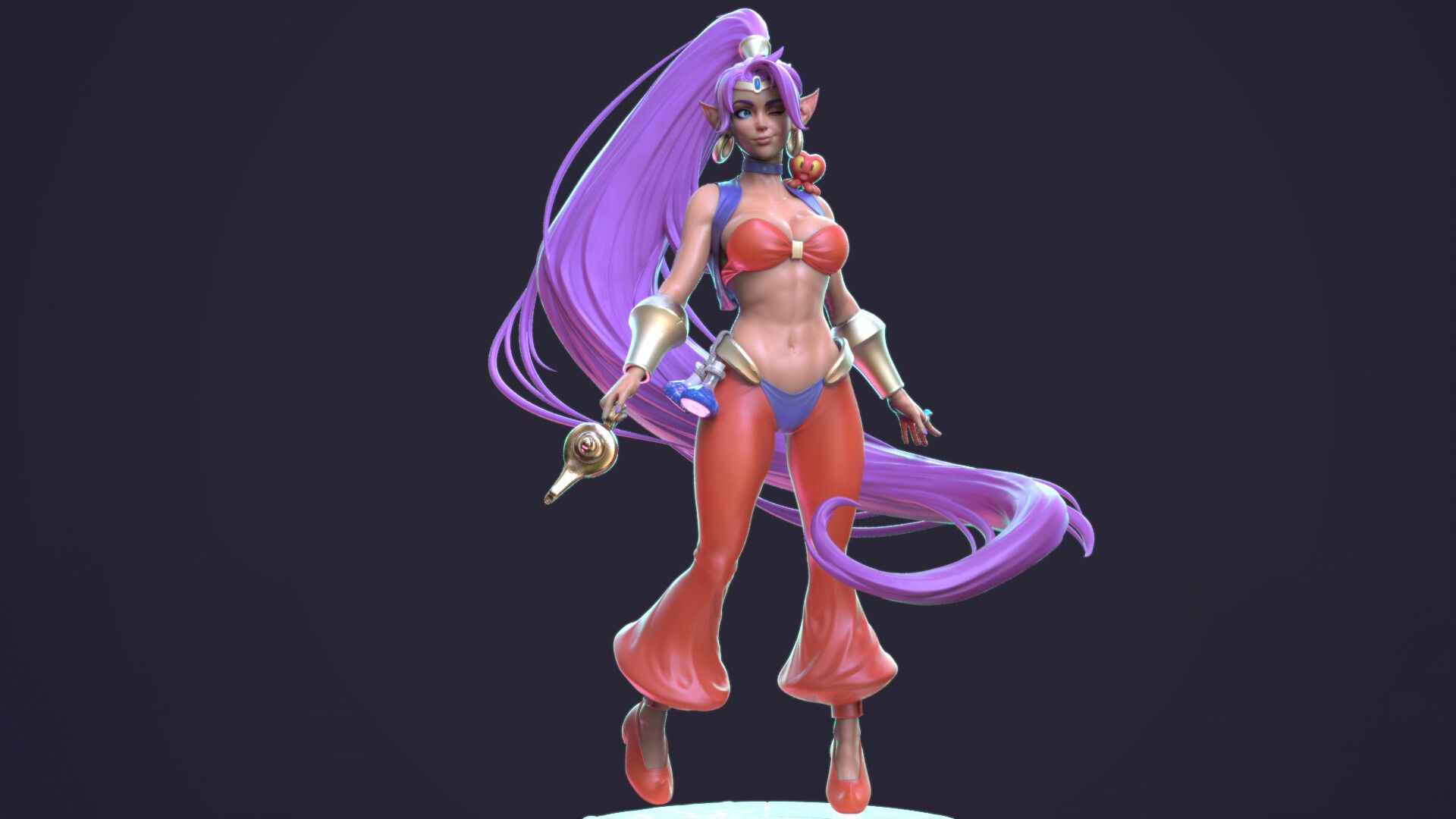 Half-Genie Heroine Realistic Fanart by Florian Pelletier | Scrolller