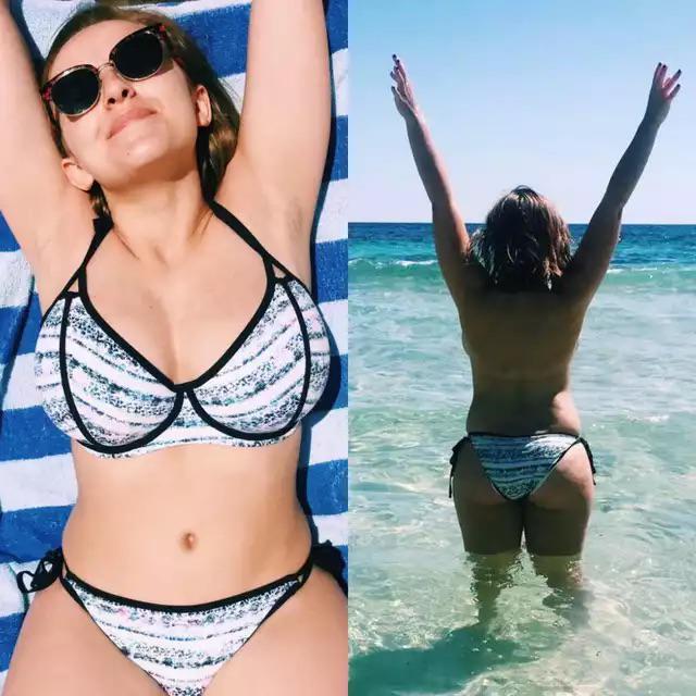 Hannah Witton flashing the sea | Scrolller