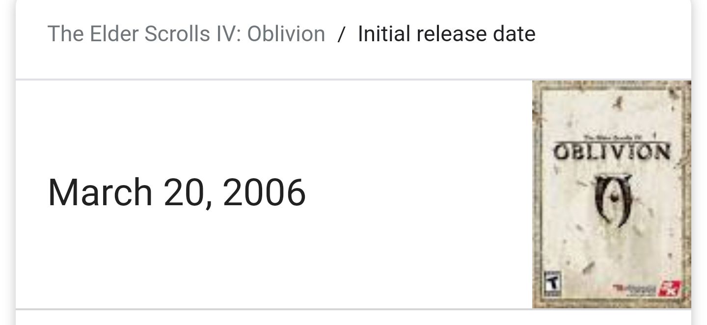 Happy 14th birthday, Oblivion! | Scrolller