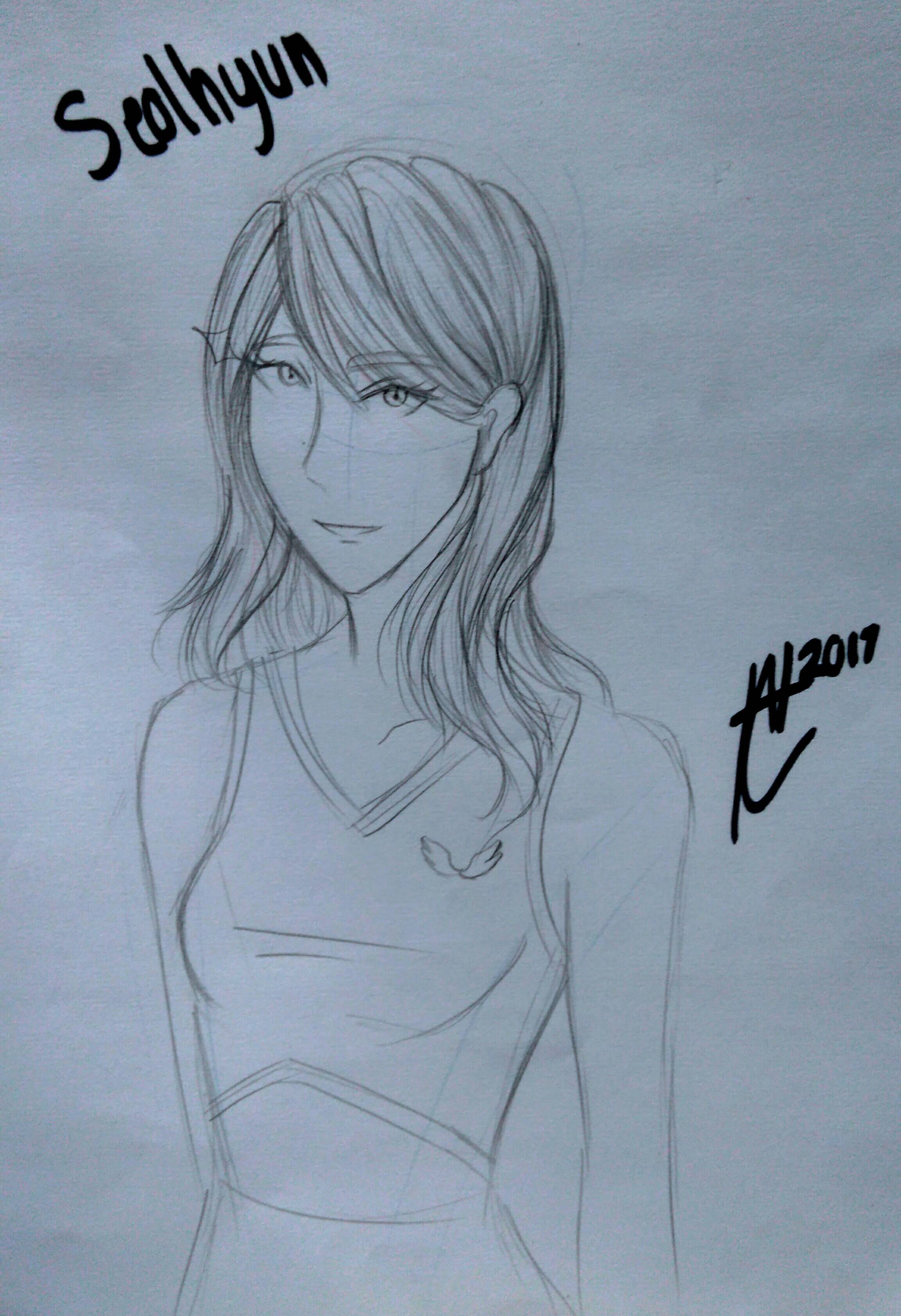 Happy birthday, Seolhyun! (Short Hair era sketch) | Scrolller