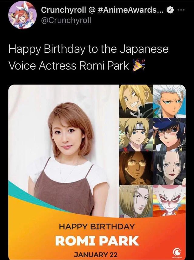 Happy birthday to Pakunoda’s voice actor!! | Scrolller