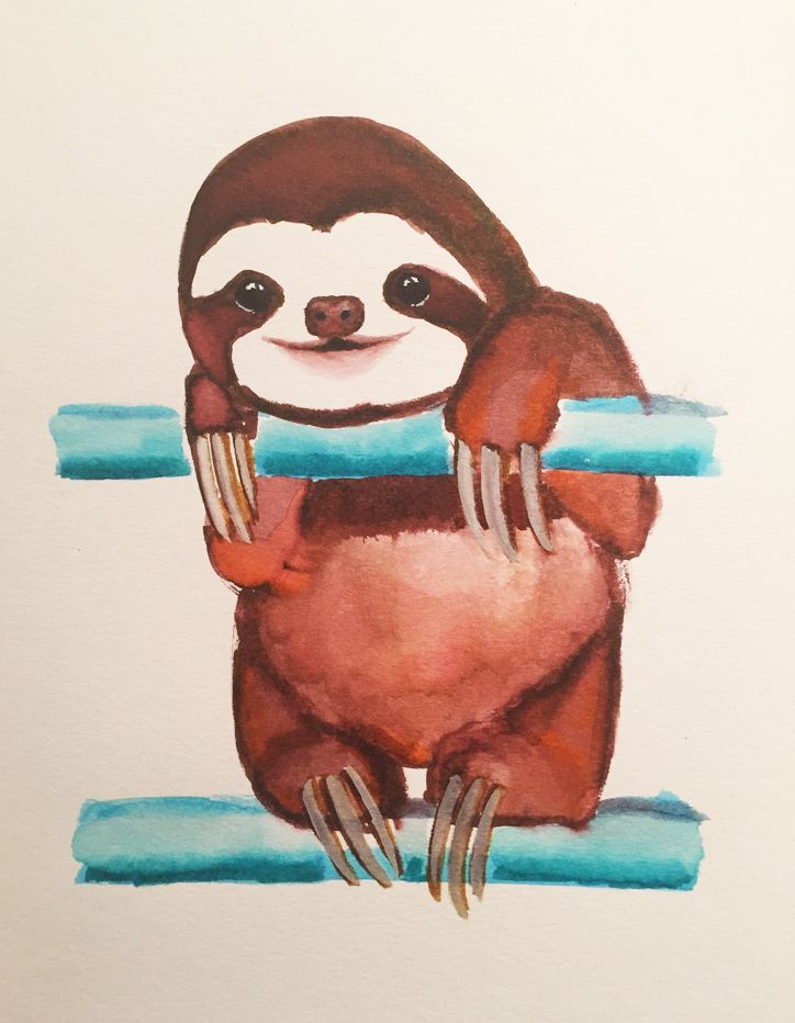 Happy Sloth by Me | Scrolller