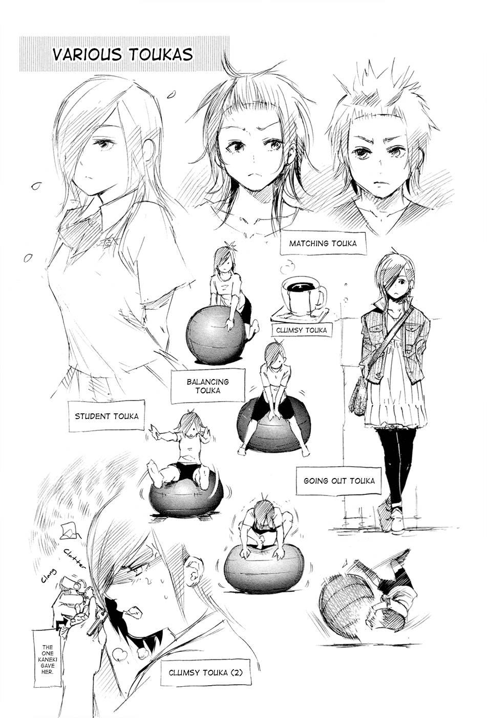 Happy Weekend! Here are the many sides of Touka (from Tokyo Ghoul Vol.10 Chapter 100) | Scrolller