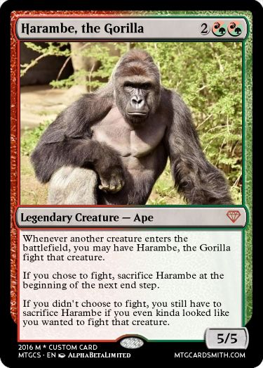 Harambe for Monarch | Scrolller