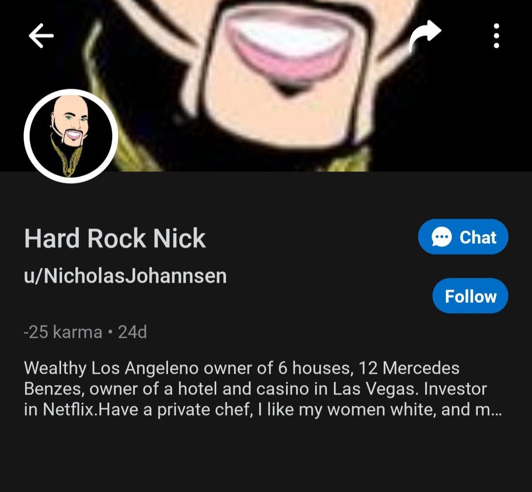 Hard Rock Nick has negative Karma | Scrolller