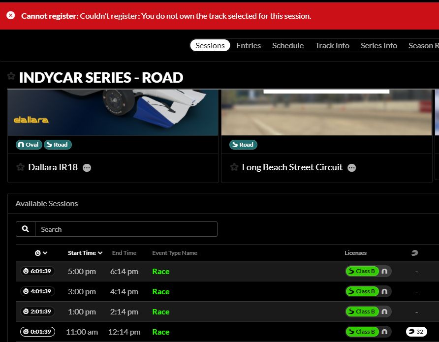 Has anyone else had this bug? I own the track but it just wouldn't let me register at all ...