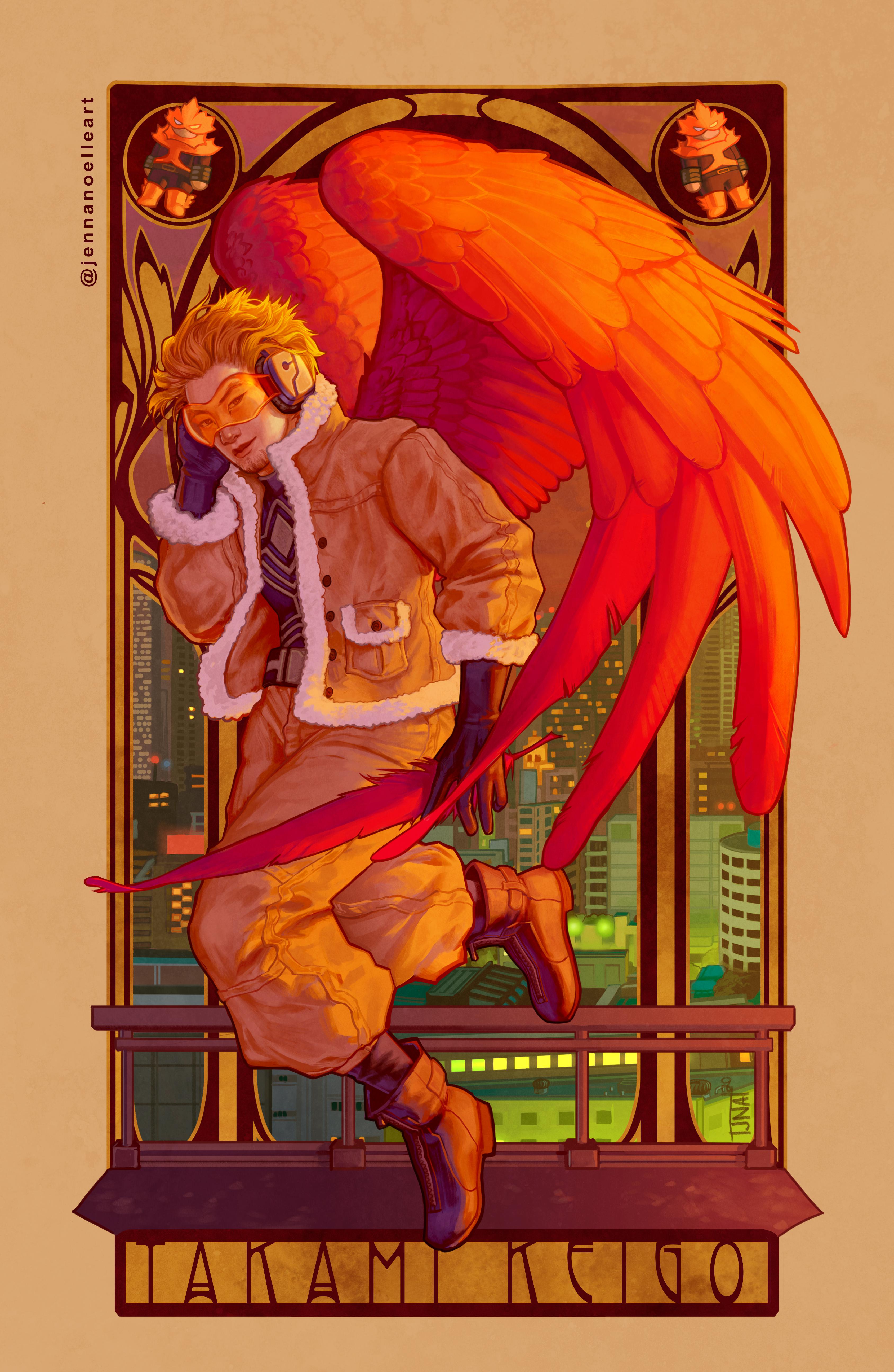 Hawks Art Nouveau Style by me! (IG: @jennanoelleart) | Scrolller