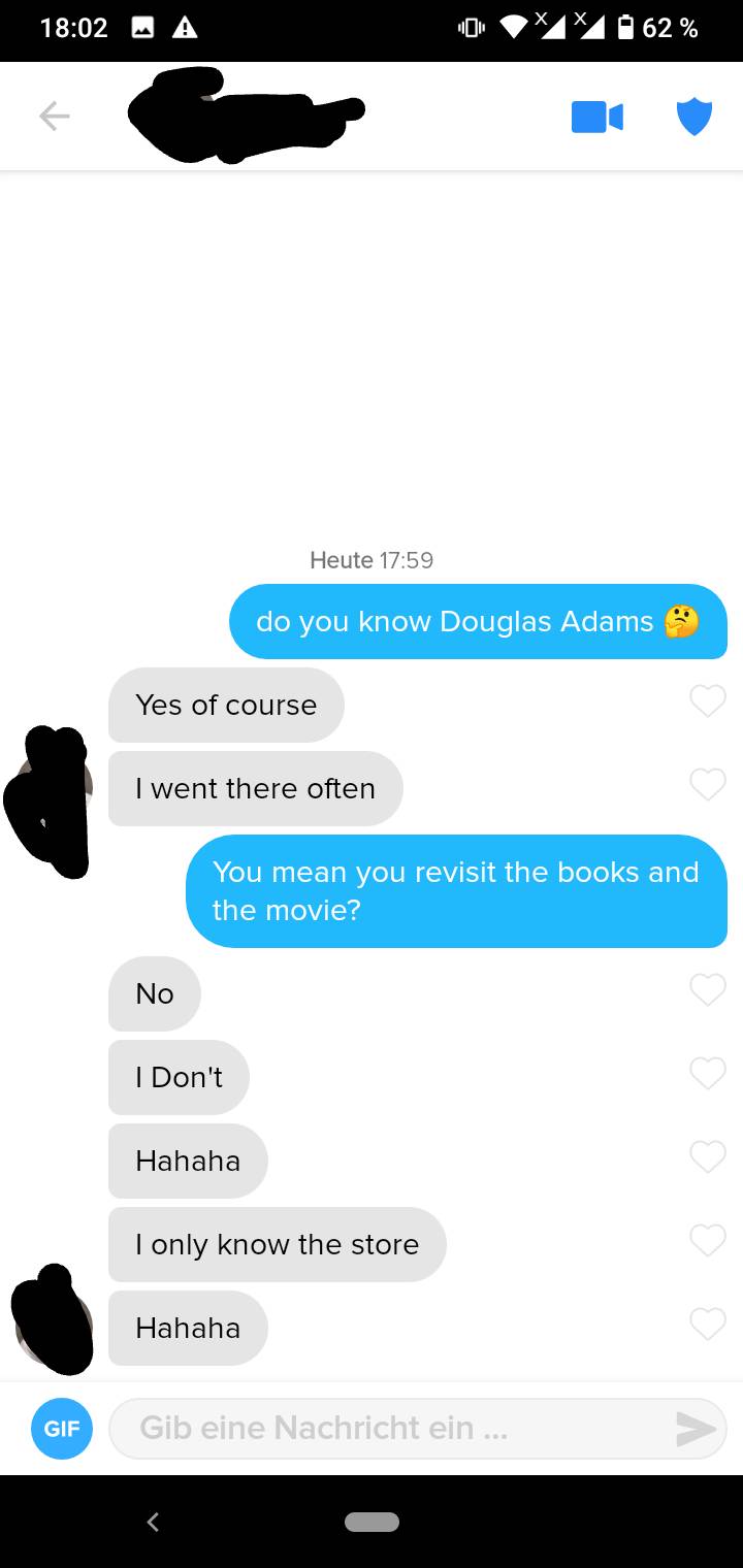 He had a picture with 'don't panic' written over it. | Scrolller