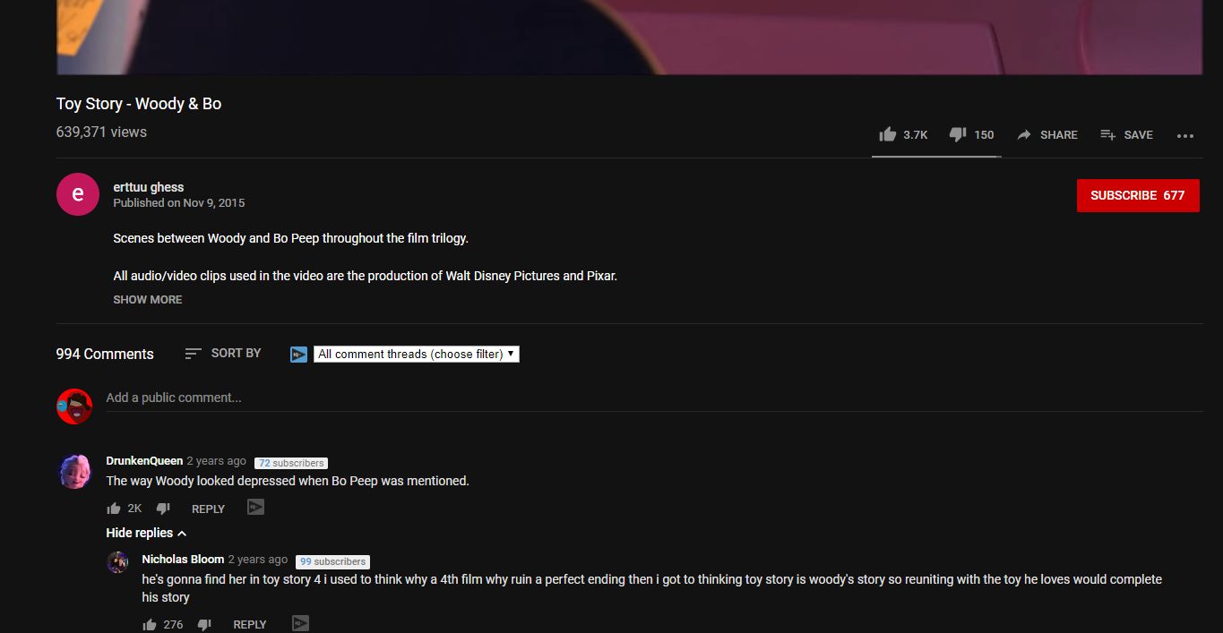 He predicted toy story 4 | Scrolller