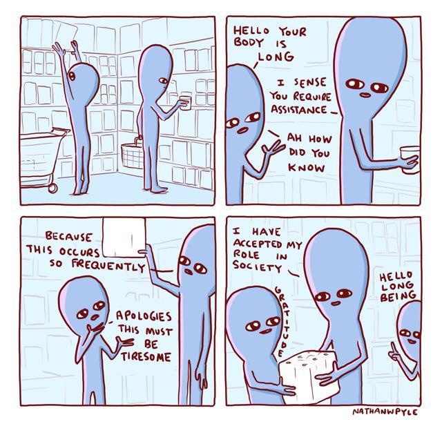 Helpful tall being | Scrolller