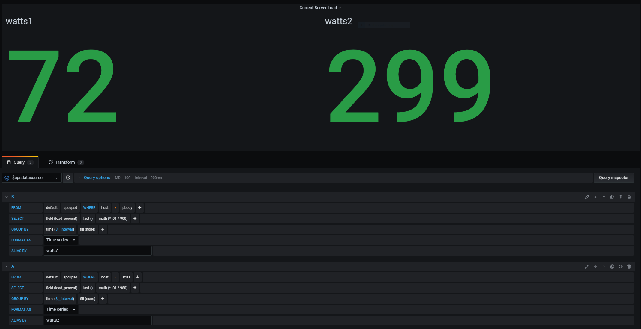 Help Combining Two Metrics Into Single Stat Panel Scrolller