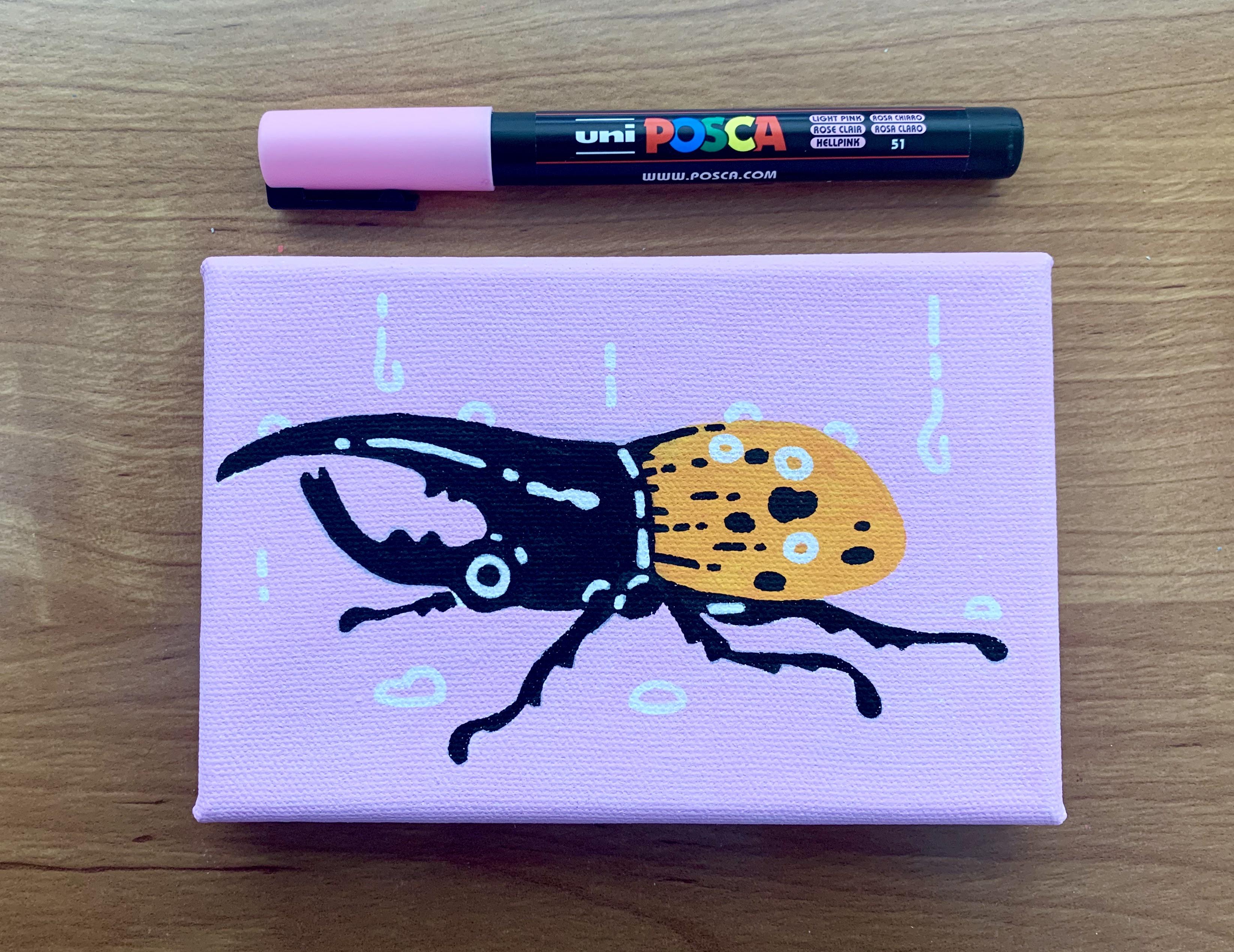 Hercules Beetle as I get back into more Posca work! | Scrolller