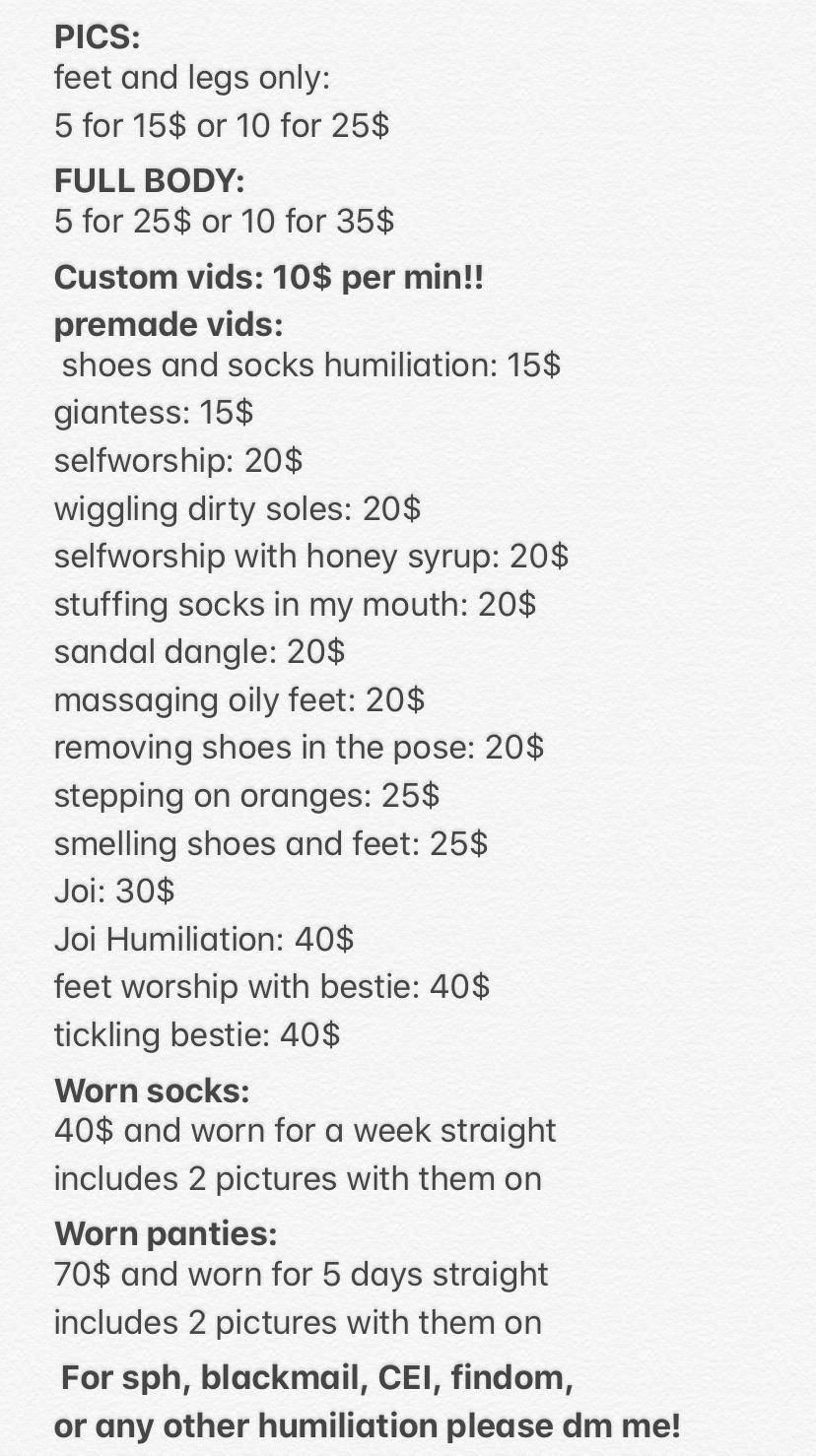 here is my menu loves! 💗💗 | Scrolller