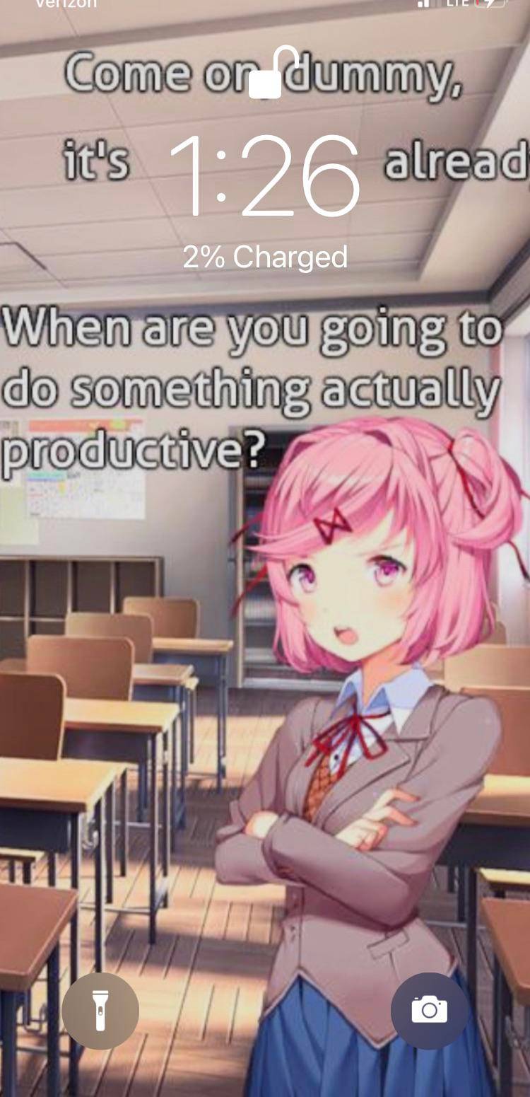 Here’s my Natsuki wallpaper, i thought you all would like it. | Scrolller