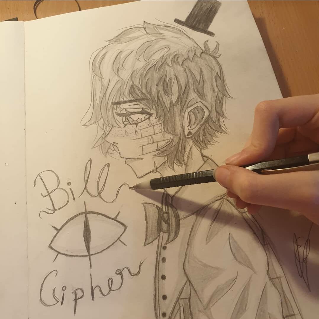 Heres The Finished Bill Cipher Drawing Scrolller