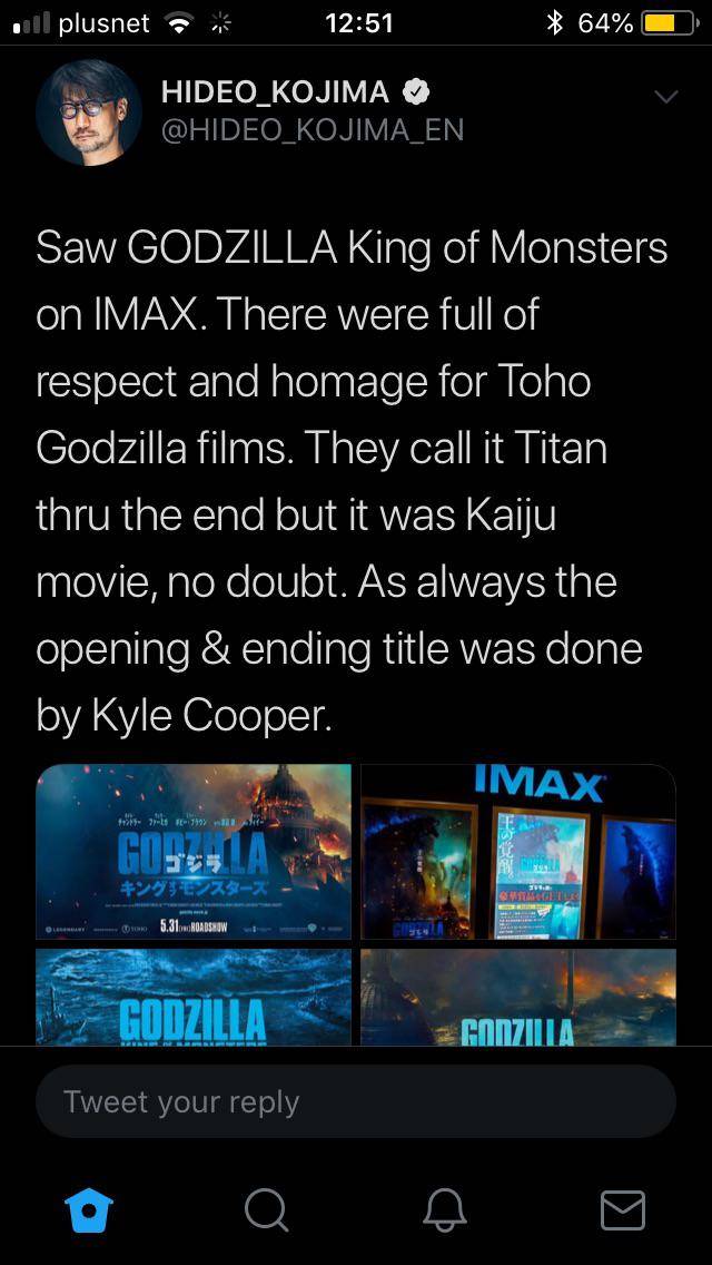 Hideo Kojima seems to like the new Godzilla film | Scrolller
