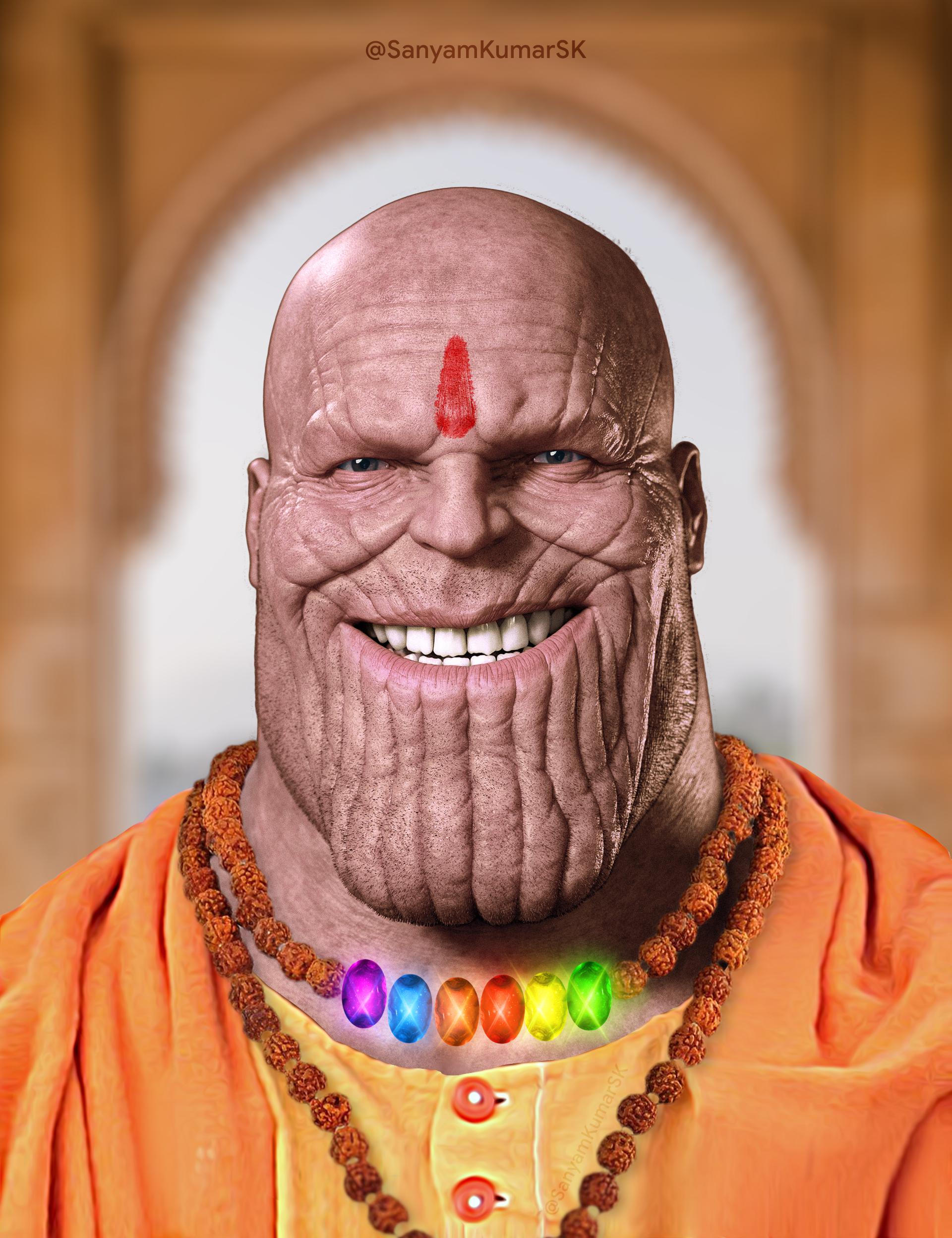Hindu Thanos with Infinity Stones by Sanyam Kumar. | Scrolller