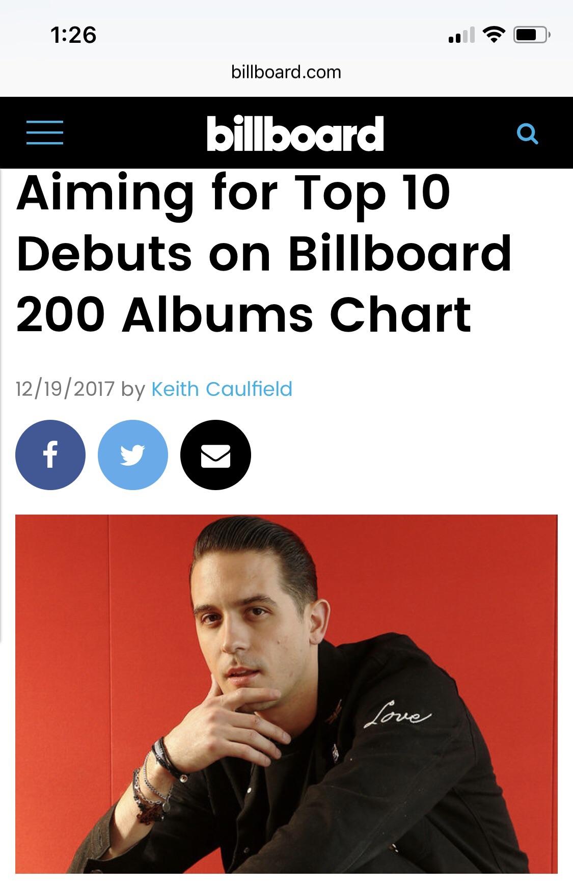 His album is expected to hit #2 on the charts. Let’s go gerald | Scrolller
