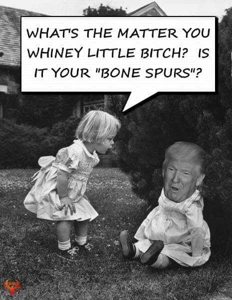 His Daddy Paid For Those Bone-Spurs. | Scrolller