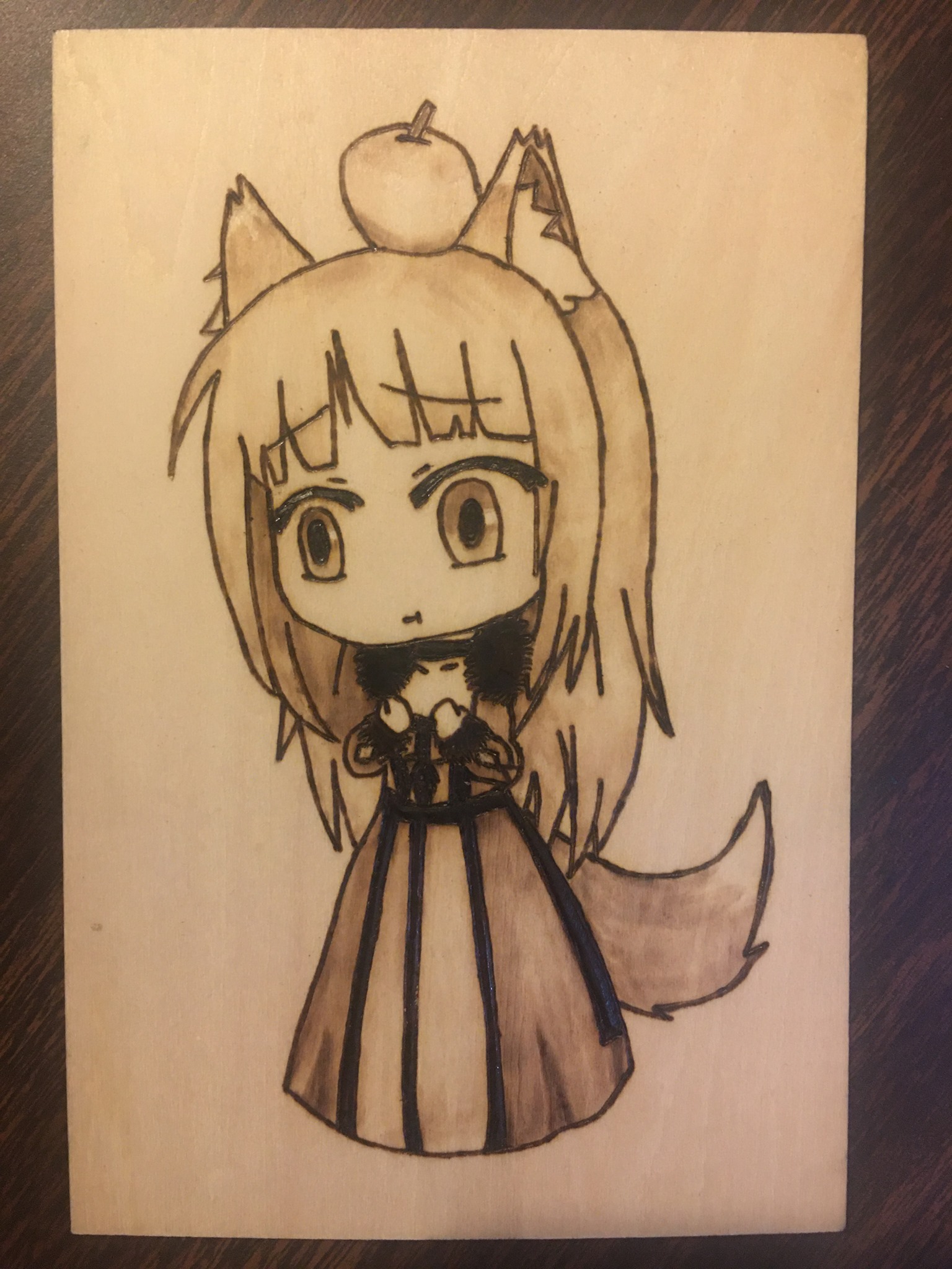 Holo Chibi Pyrography 10x15cm. | Scrolller