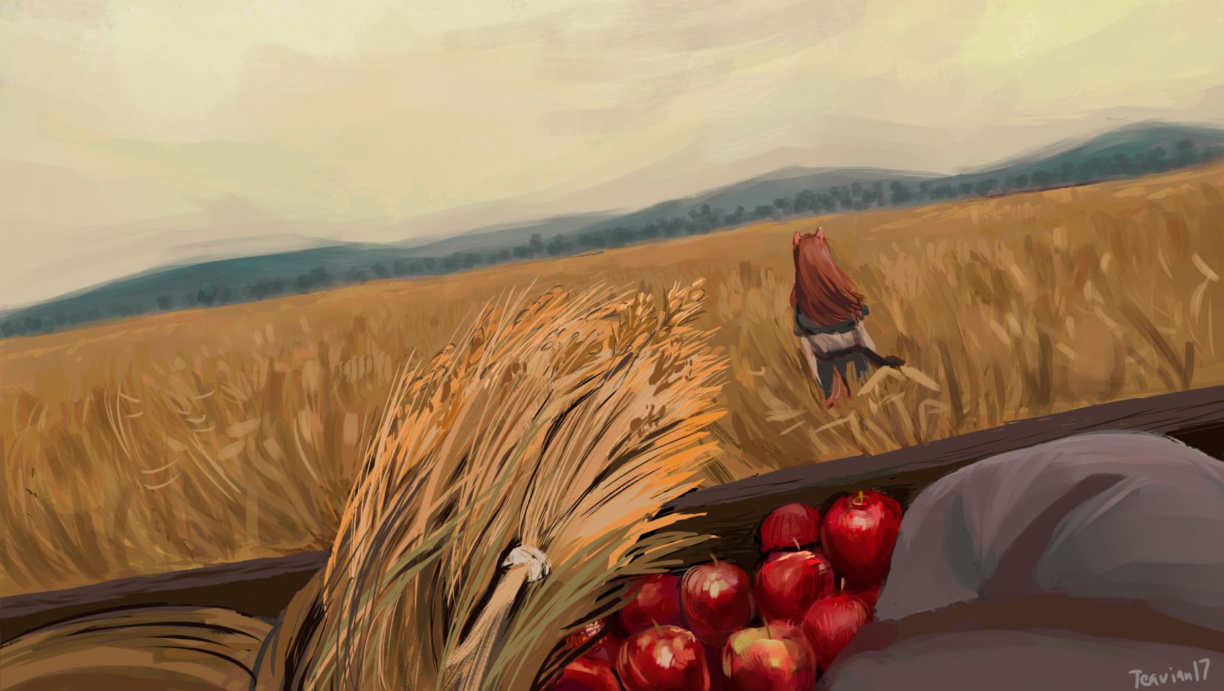 wolf and wheat field | Scrolller