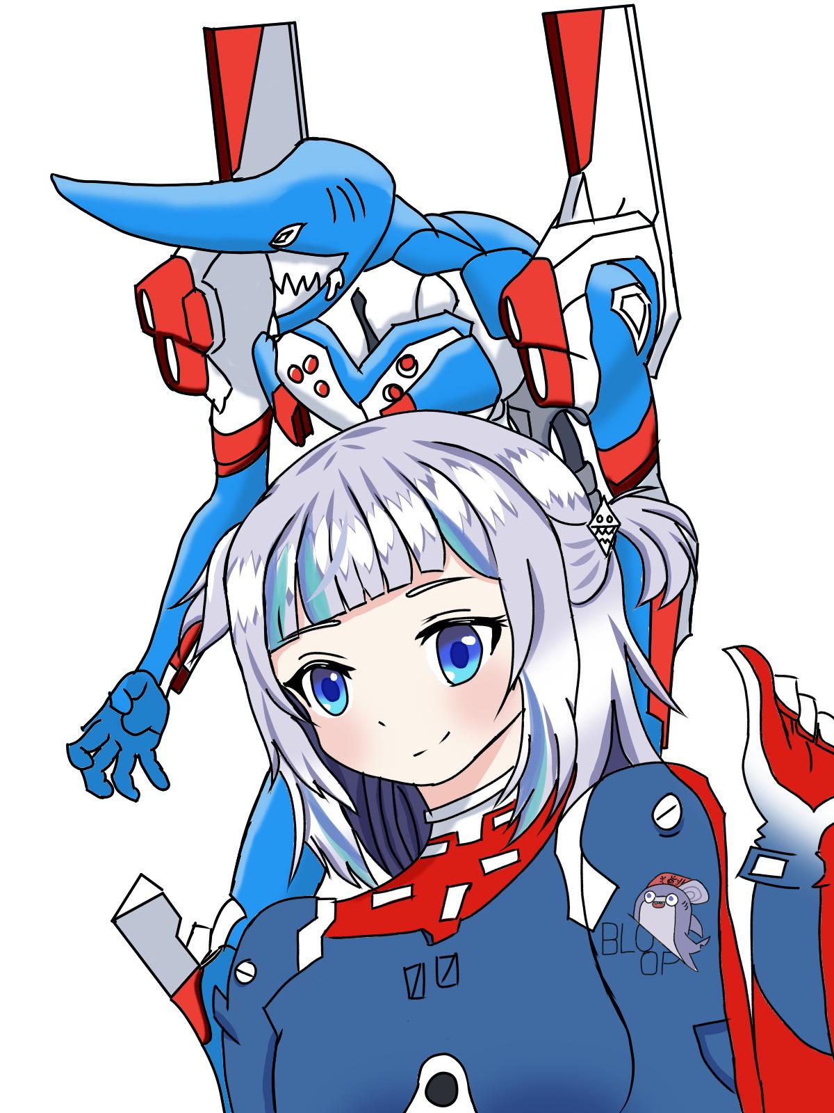 Hololive EVA Gawr Gura piloting Eva unit bloop | Scrolller