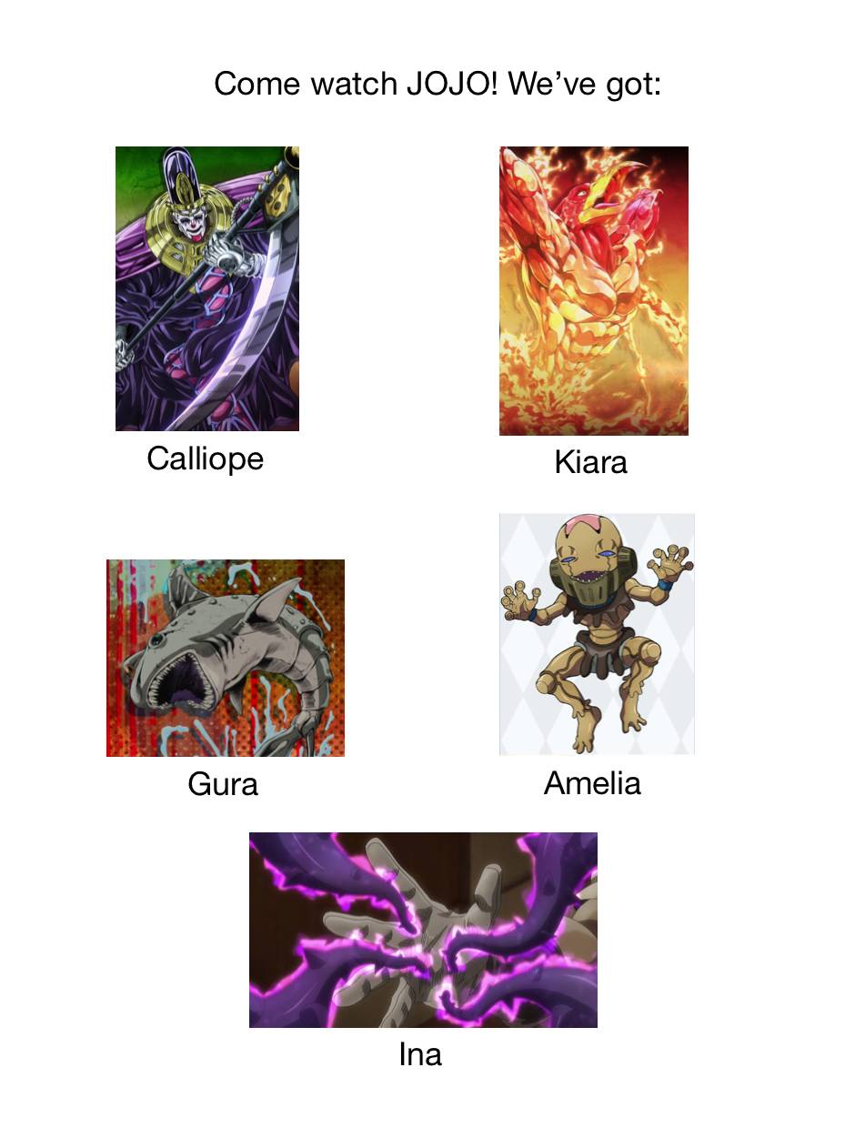 Hololive is a jojo reference | Scrolller