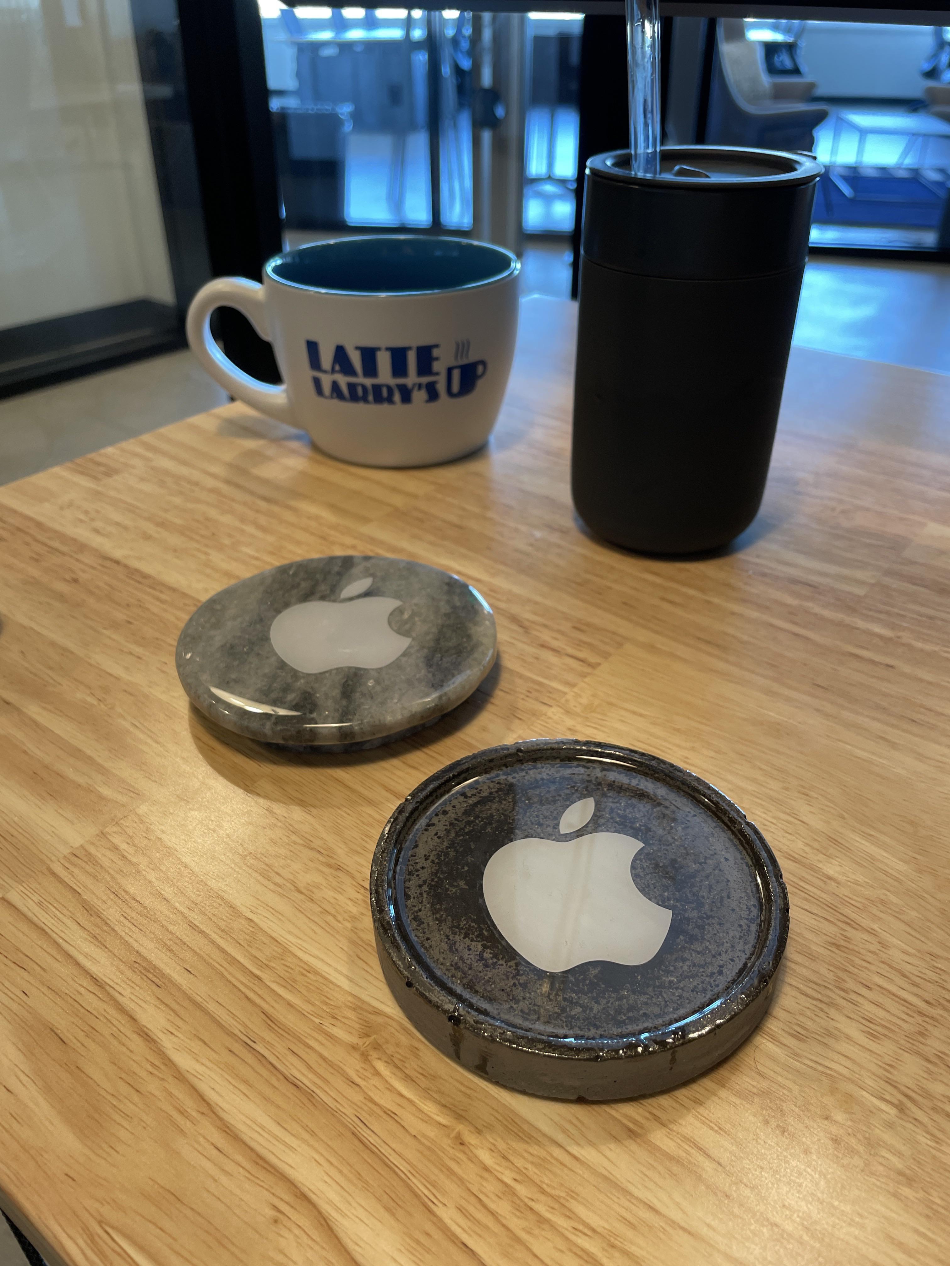 HomeMade apple coasters for my desk. | Scrolller