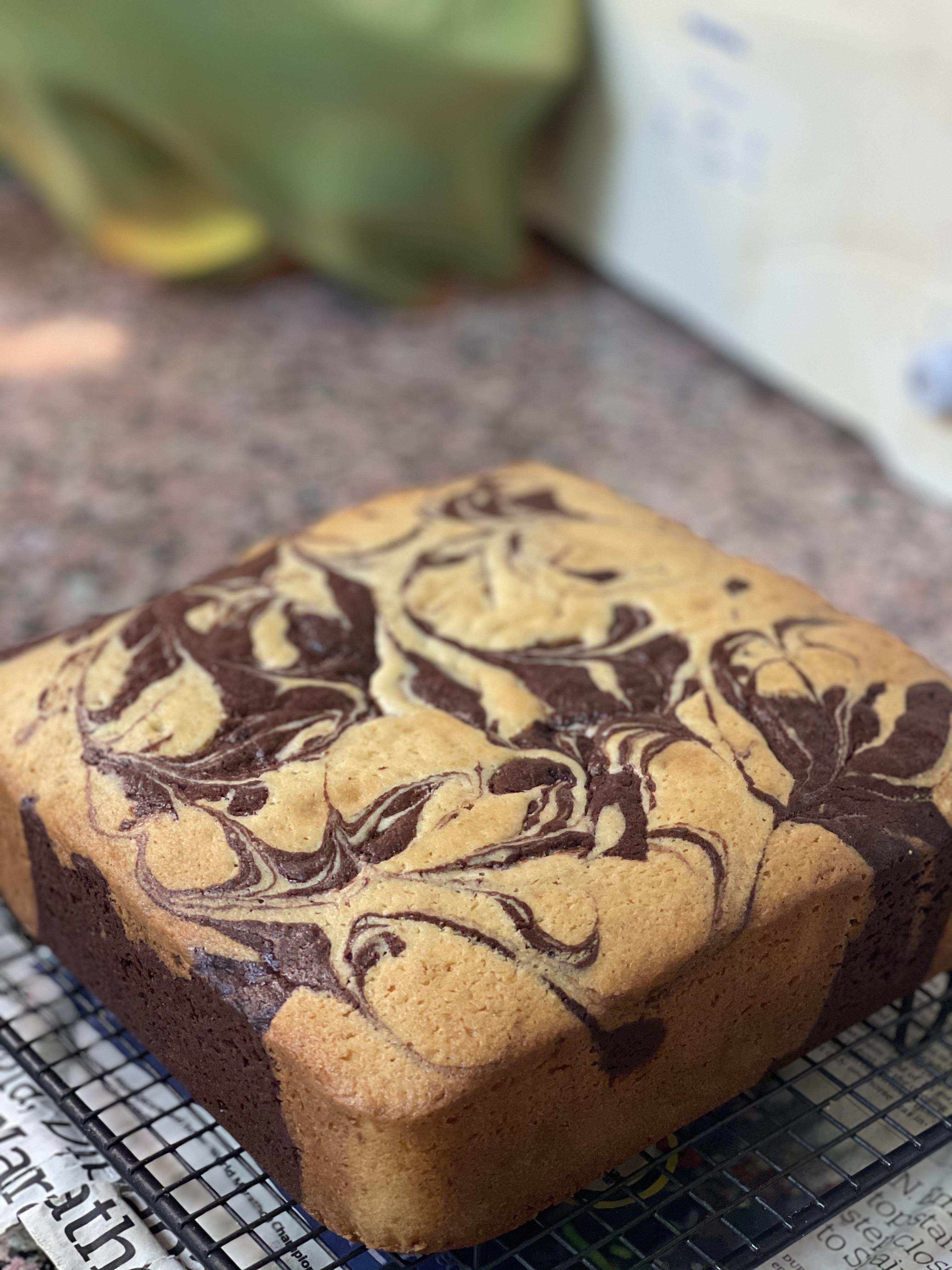 [homemade] Baked marble cake after 10 years! With 90% dark chocolate. | Scrolller