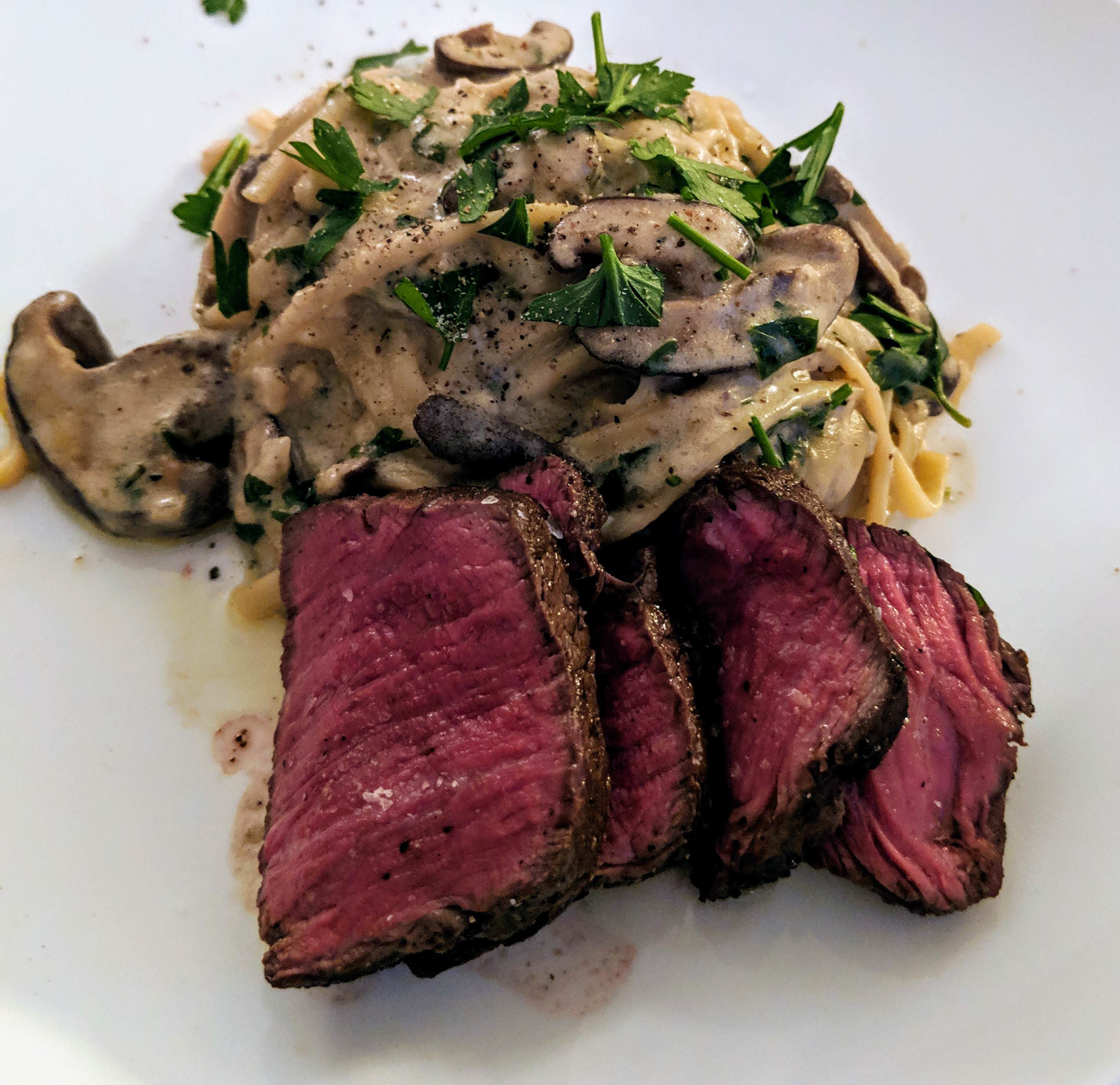 [homemade] Beef tenderloin and mushroom pasta | Scrolller