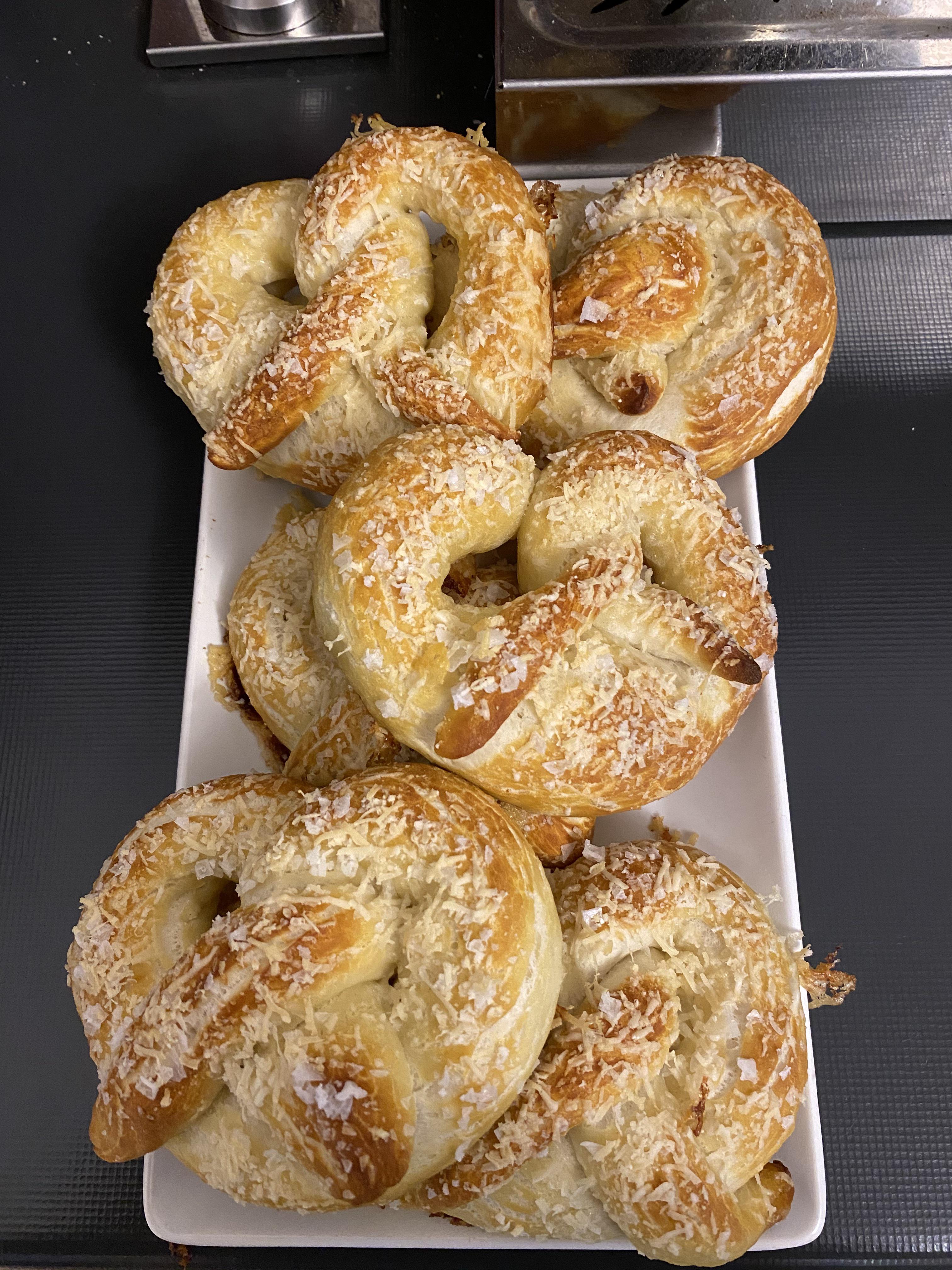 Homemade butter parmesan soft pretzels | Scrolller