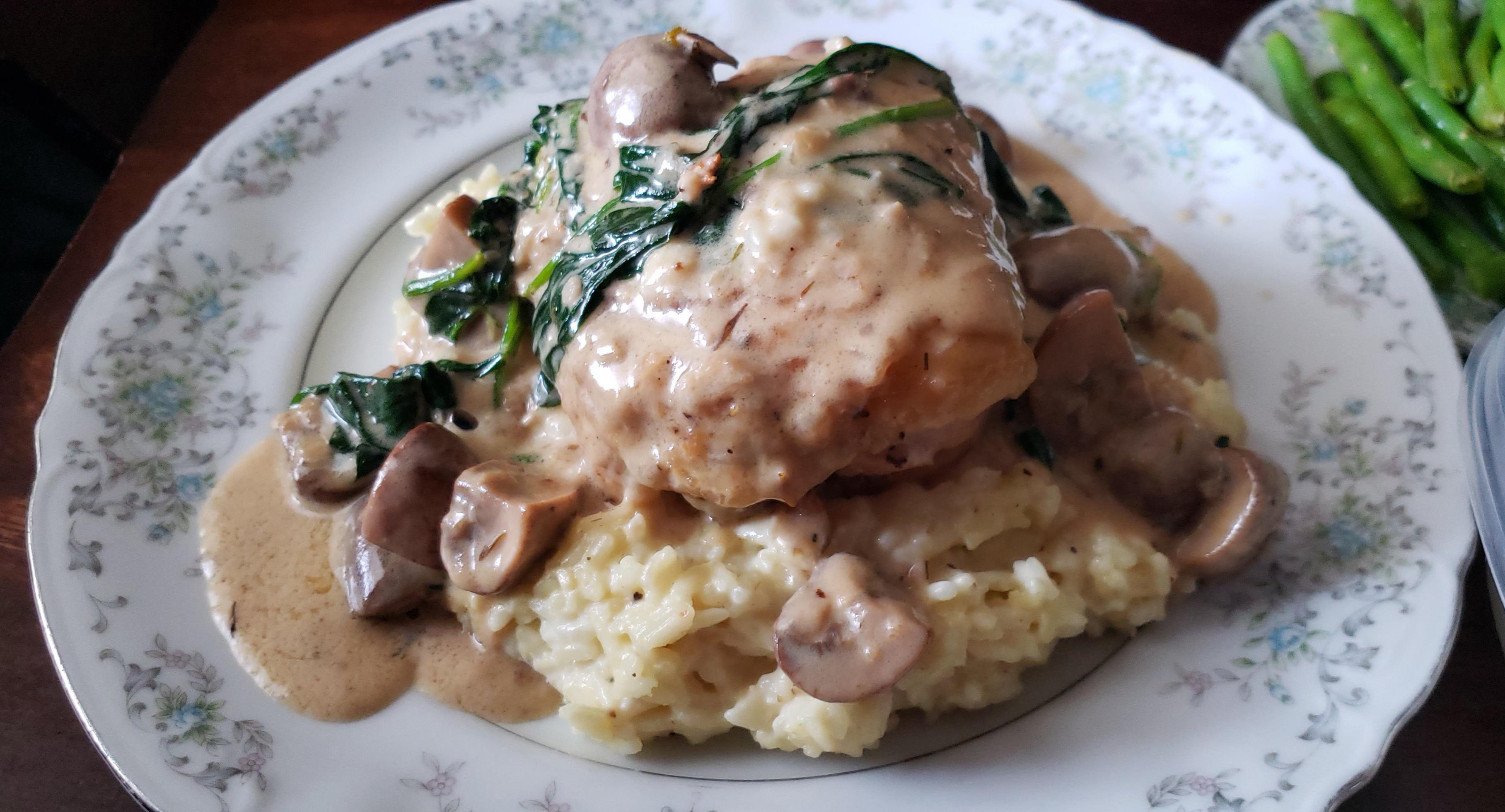 [Homemade] Chicken Marsala with baby portobello & creamy risotto | Scrolller