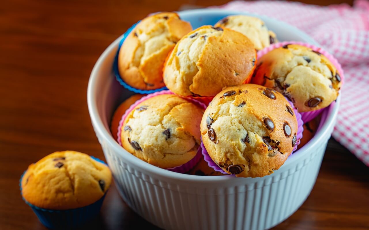 Homemade chocolate chip muffins | Scrolller