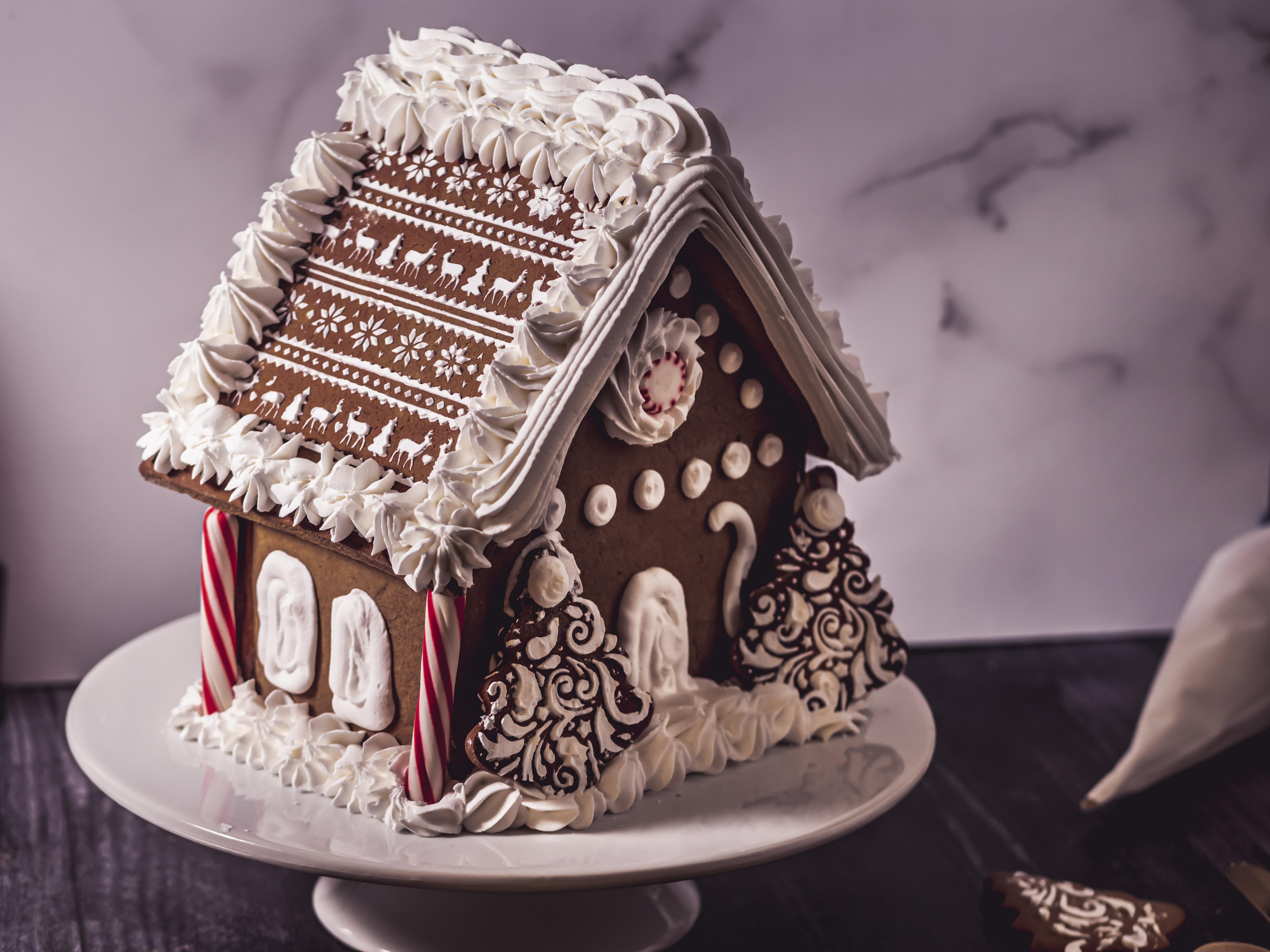 Homemade classic peppermint Gingerbread House | Scrolller