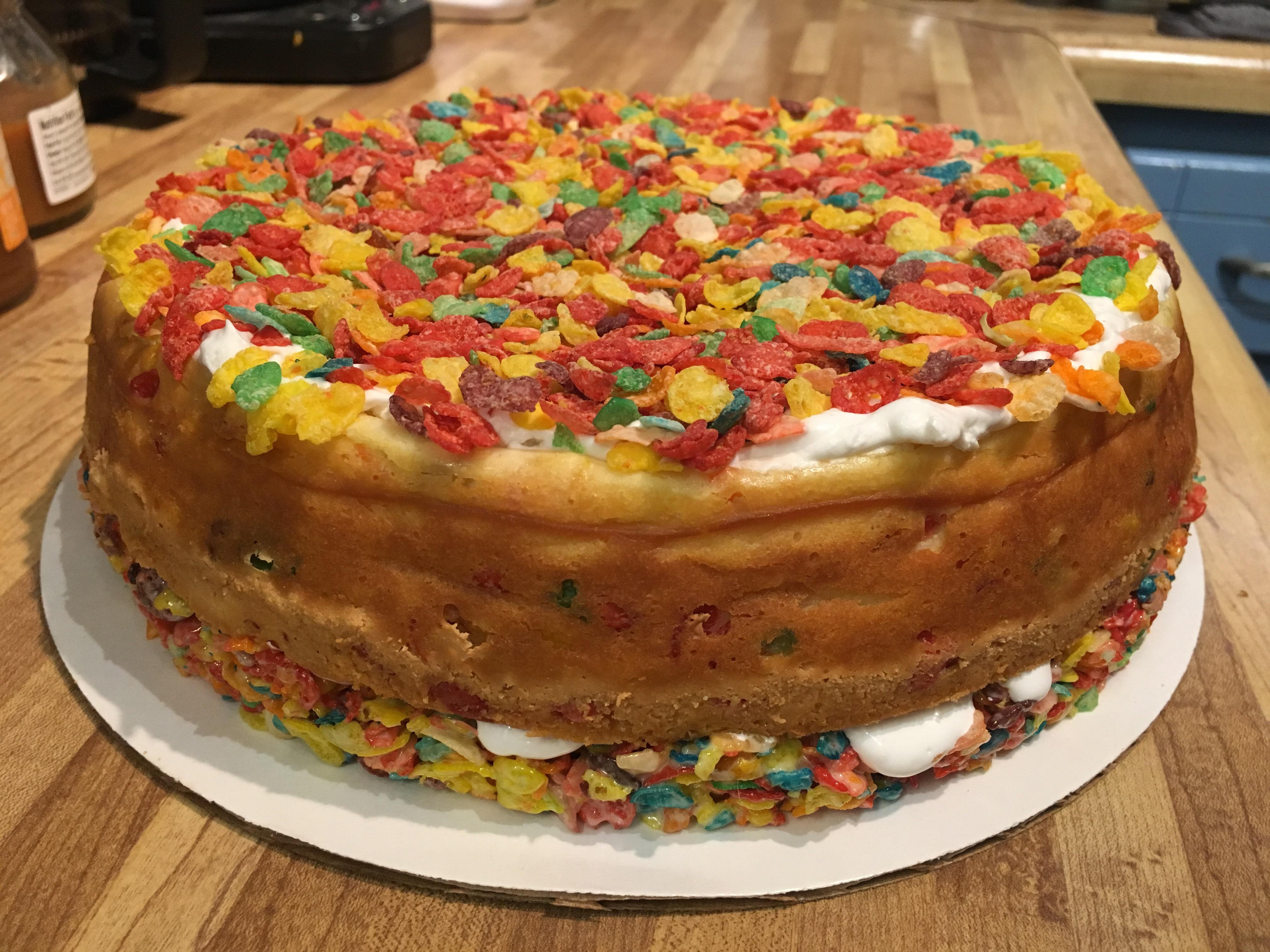 [Homemade] Fruity Pebbles Cheesecake!! | Scrolller