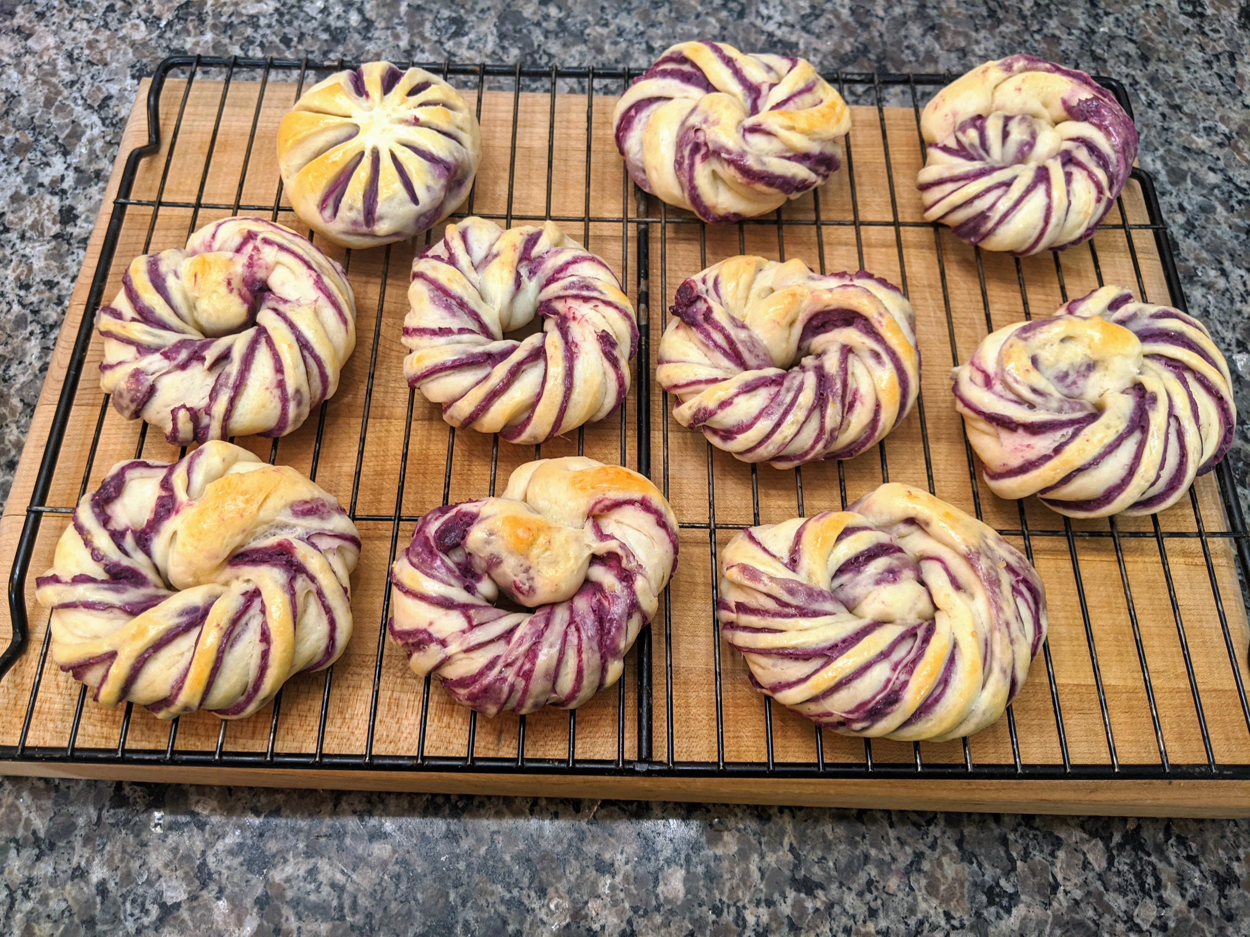 [Homemade] purple sweet potato milk bread | Scrolller