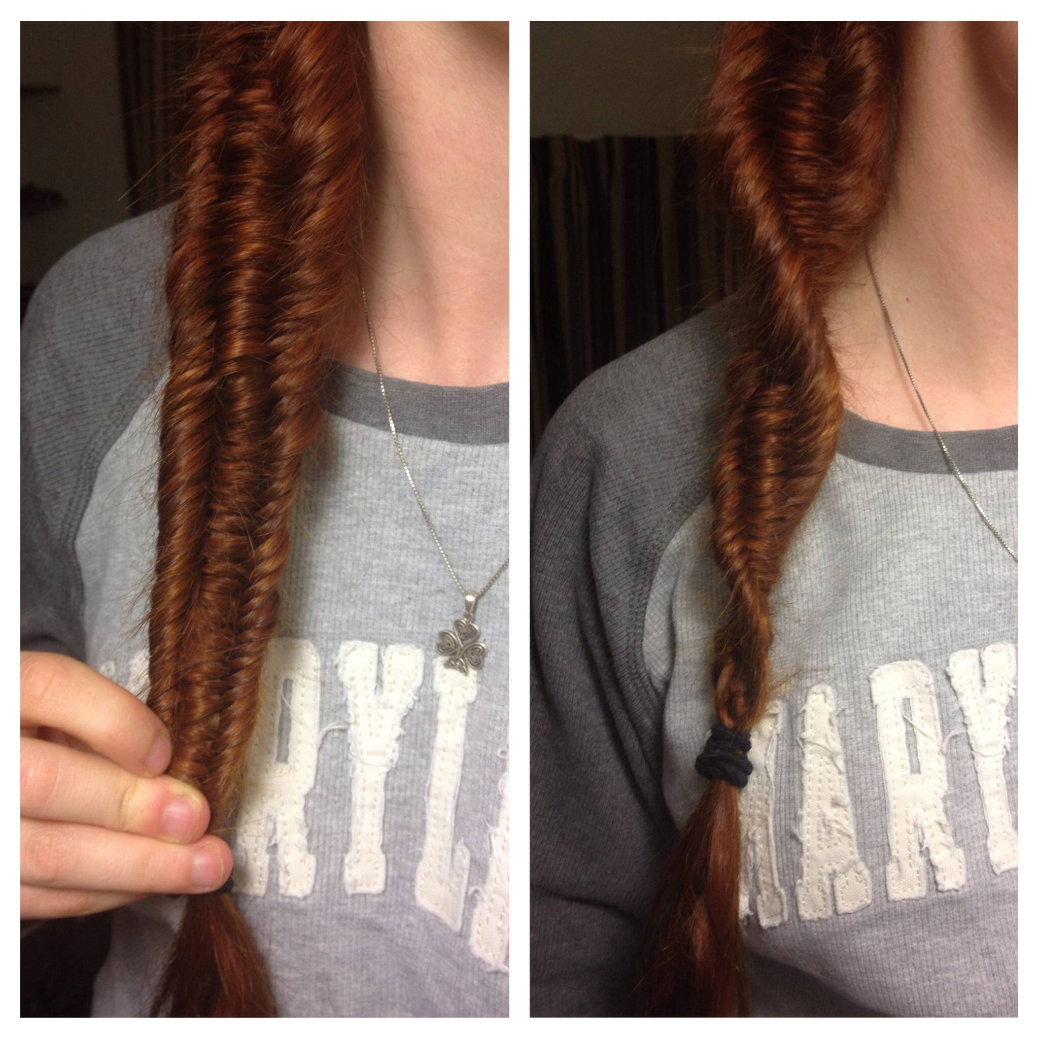Hopping on the 3-strand fishtail train - apparently it helixes if your hair is long enough ...