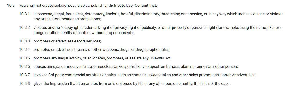 How do these TOS for acceptable use apply to SFX/creative makeup and cosplay? (specific ...