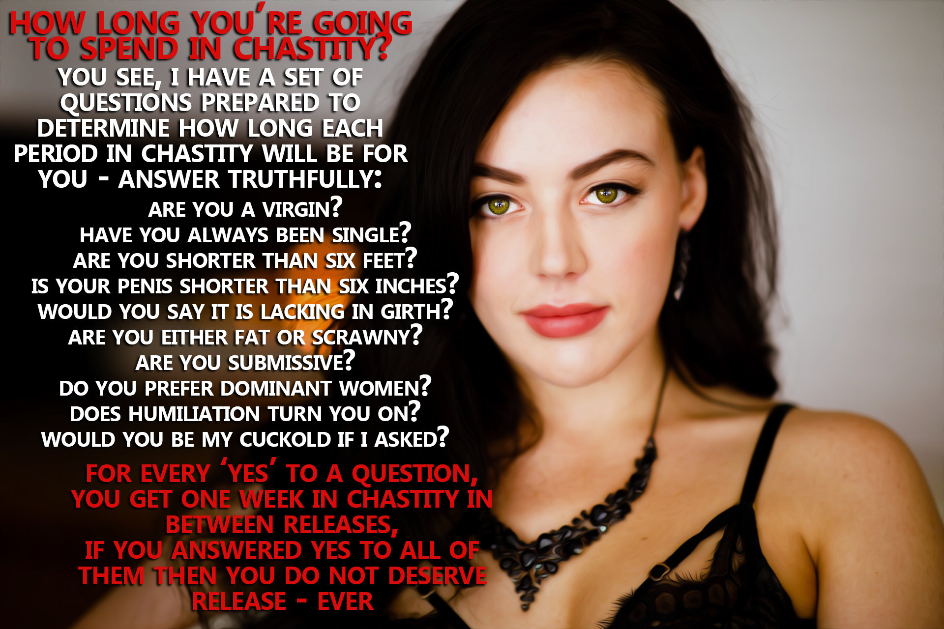 How long you're going to spend in chastity | Scrolller