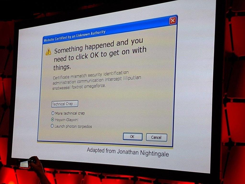 How users see security warnings.. | Scrolller
