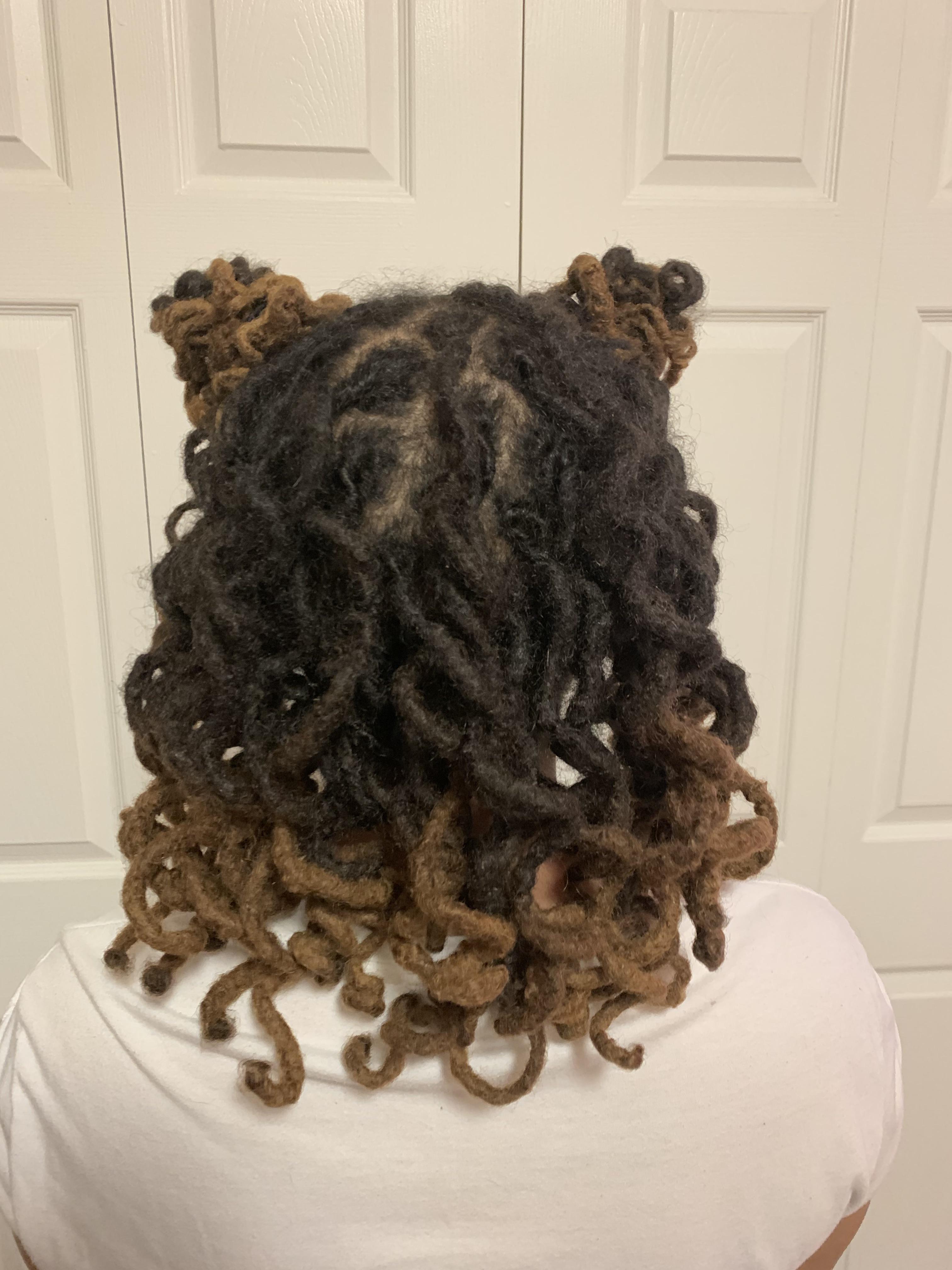 Pipe-cleaner curls and space buns on my locs | Scrolller