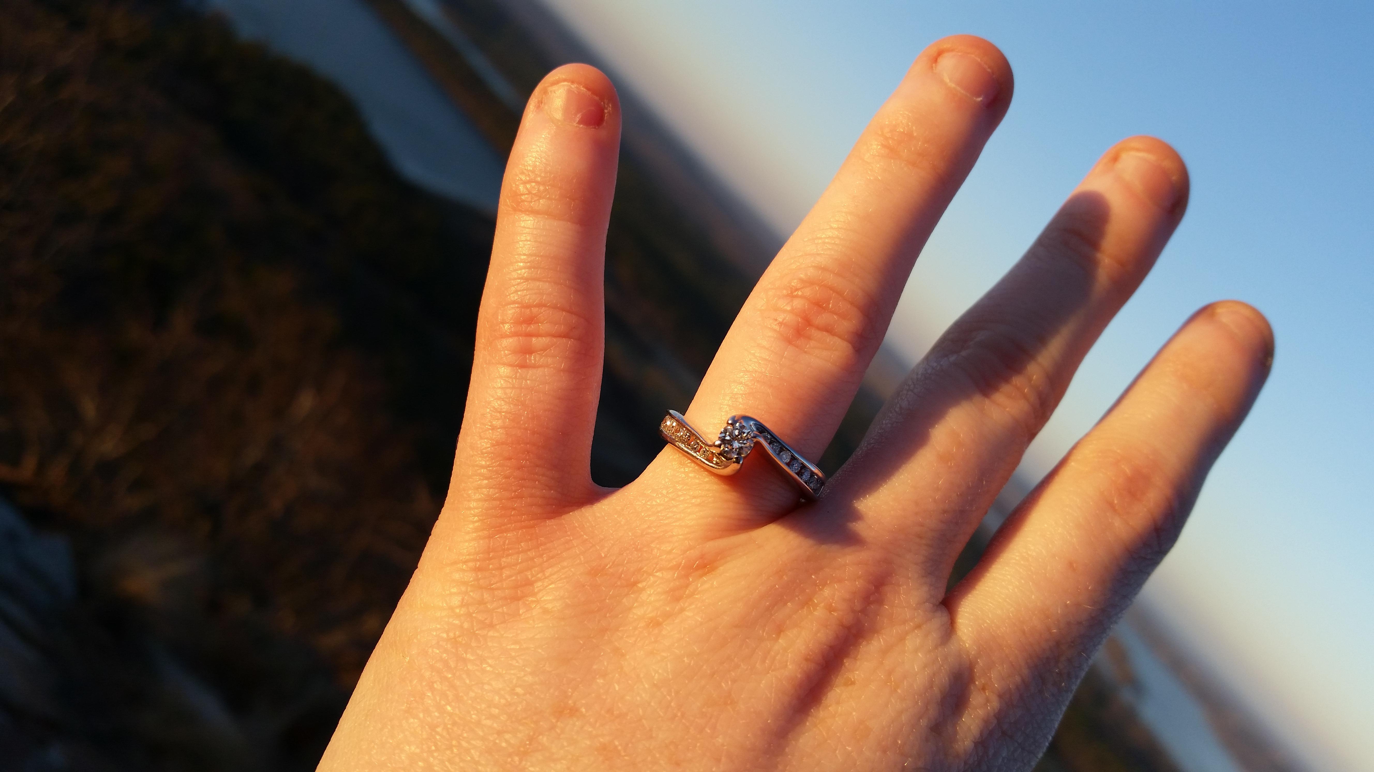 I asked my girlfriend to marry me on pinnacle mountain yesterday. It was our first date 4 years ...