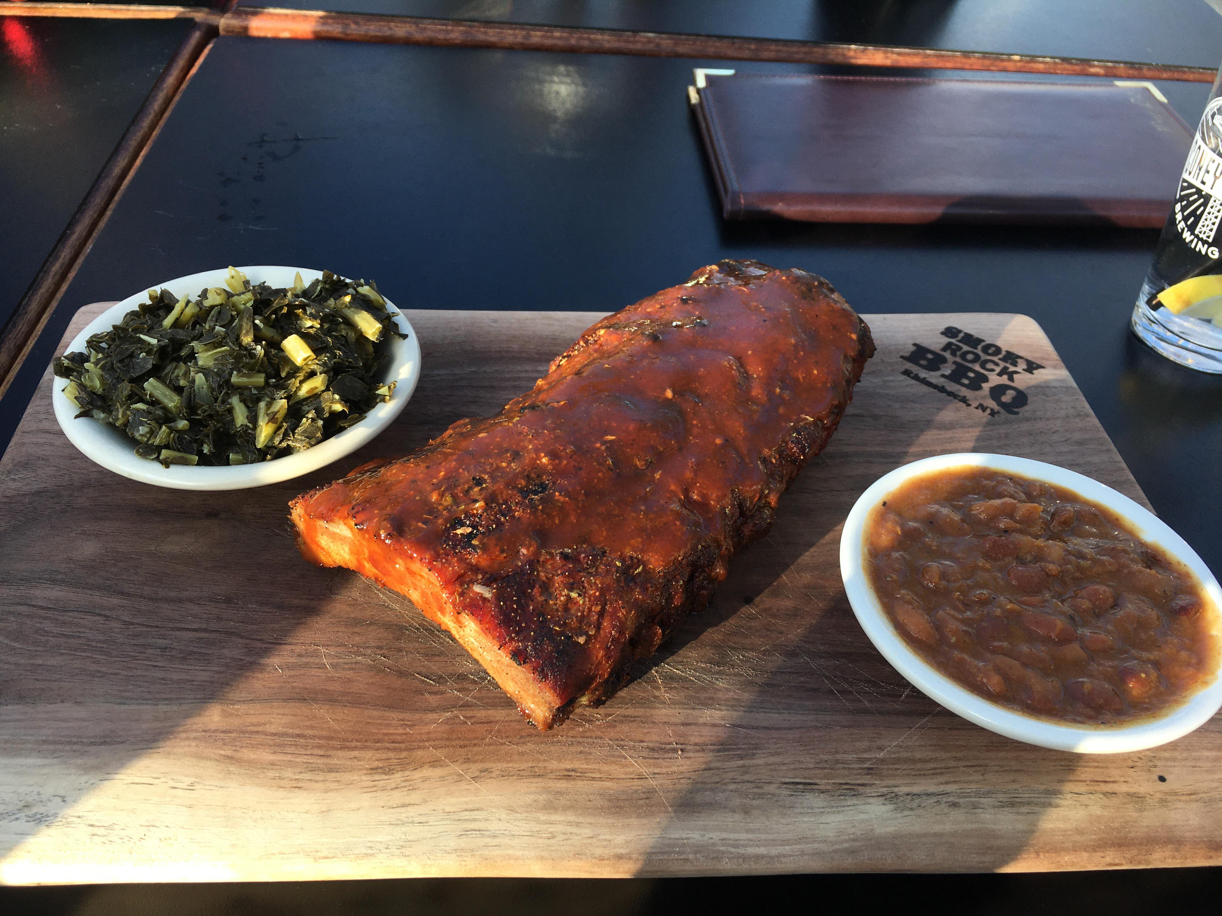 [I Ate] Baby Back Ribs with Baked Beans and Collard Greens | Scrolller