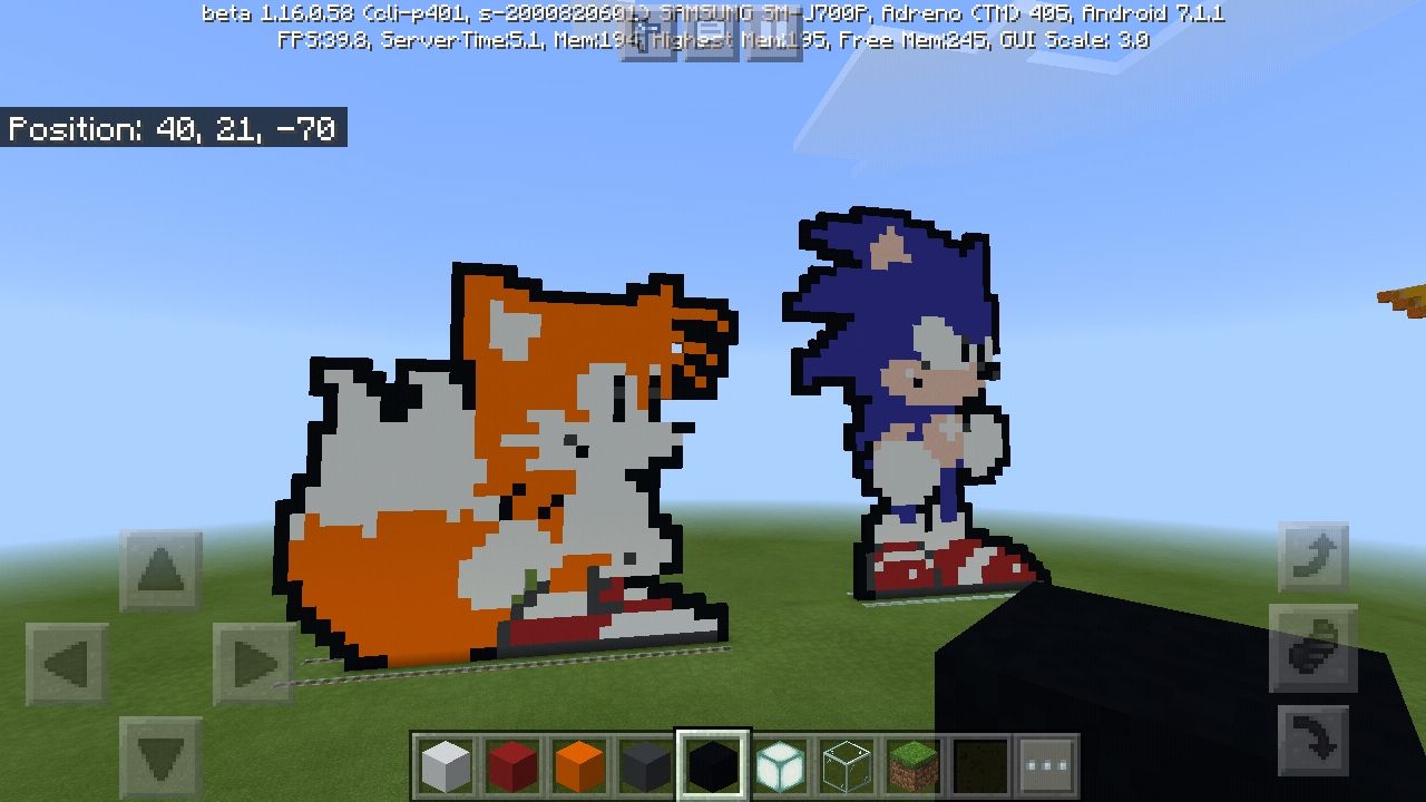 I built Sonic and Tails in Minecraft PE. The Inseparable Bond! | Scrolller