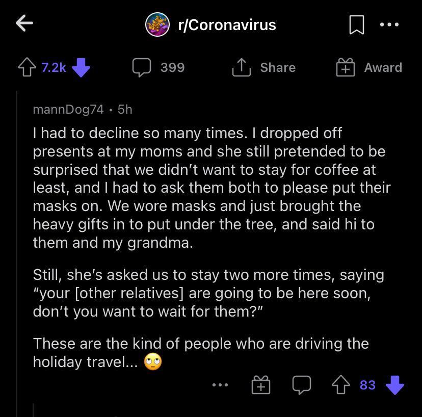 I can’t even believe people like this are real. Make their parents wear a mask in their PARENT’S ...